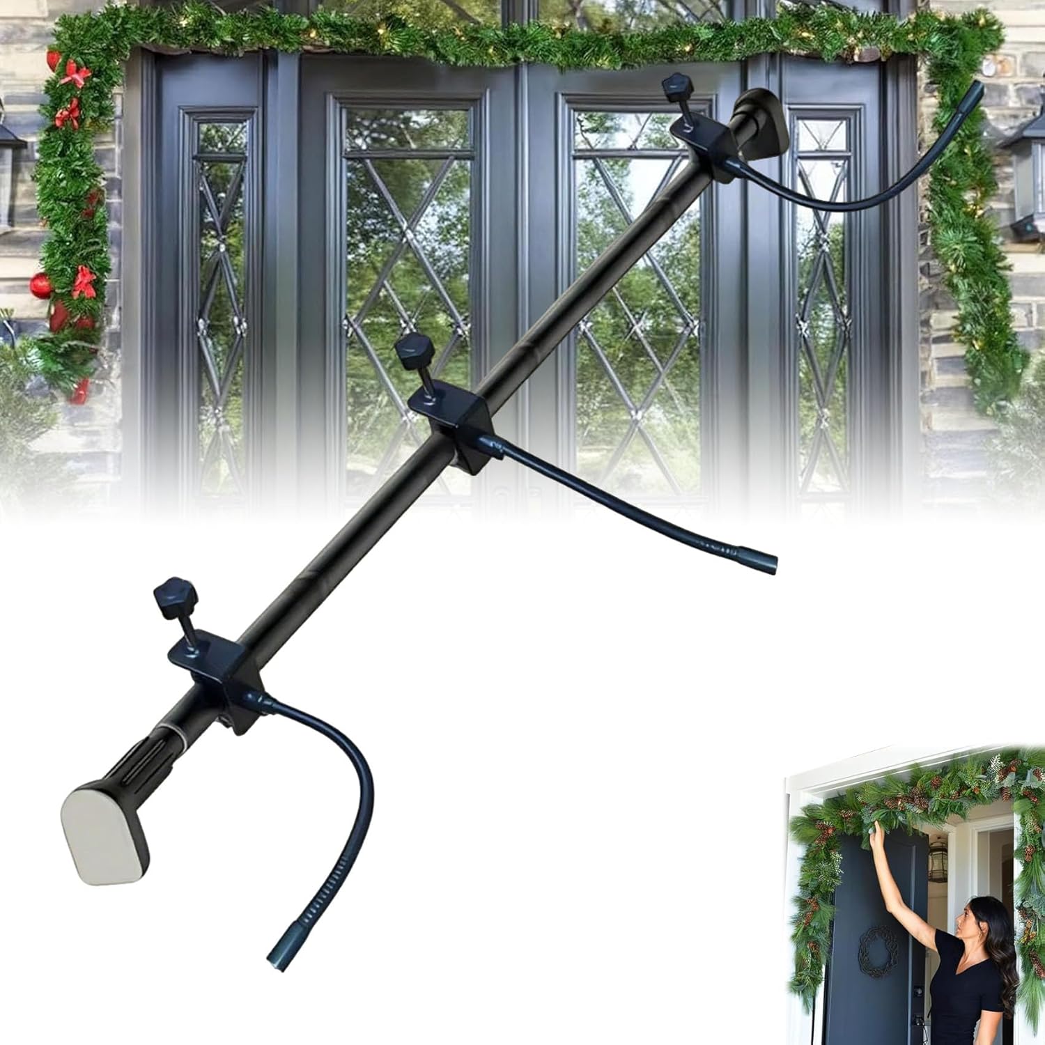 Garland Hanger for Door Frame, Front Door Garland Hanger Adjustable 32 ...