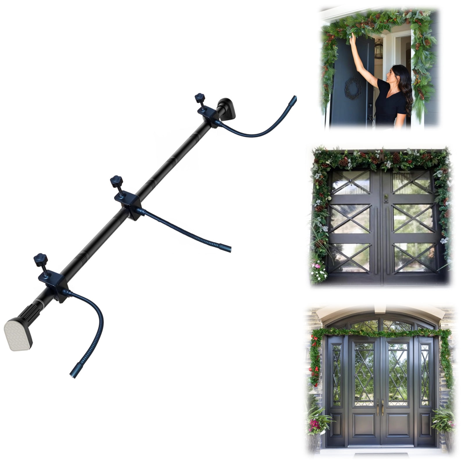 Garland Hanger for Front Door, Adjustable Fits 32"- 67" Doors | Heavy ...