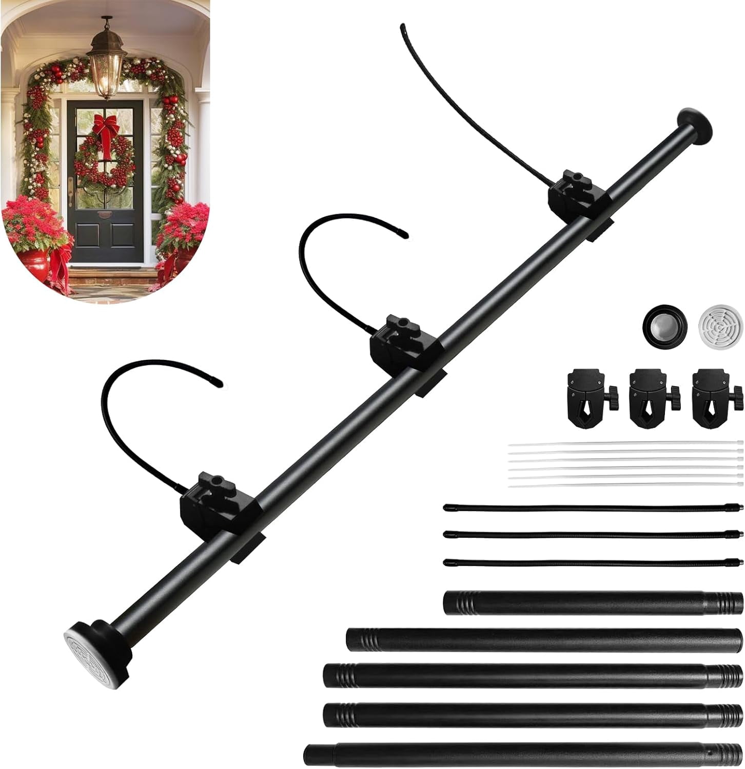 Garland Hanger for Front Door Frame, Adjustable 18"- 67" Heavy-Duty ...