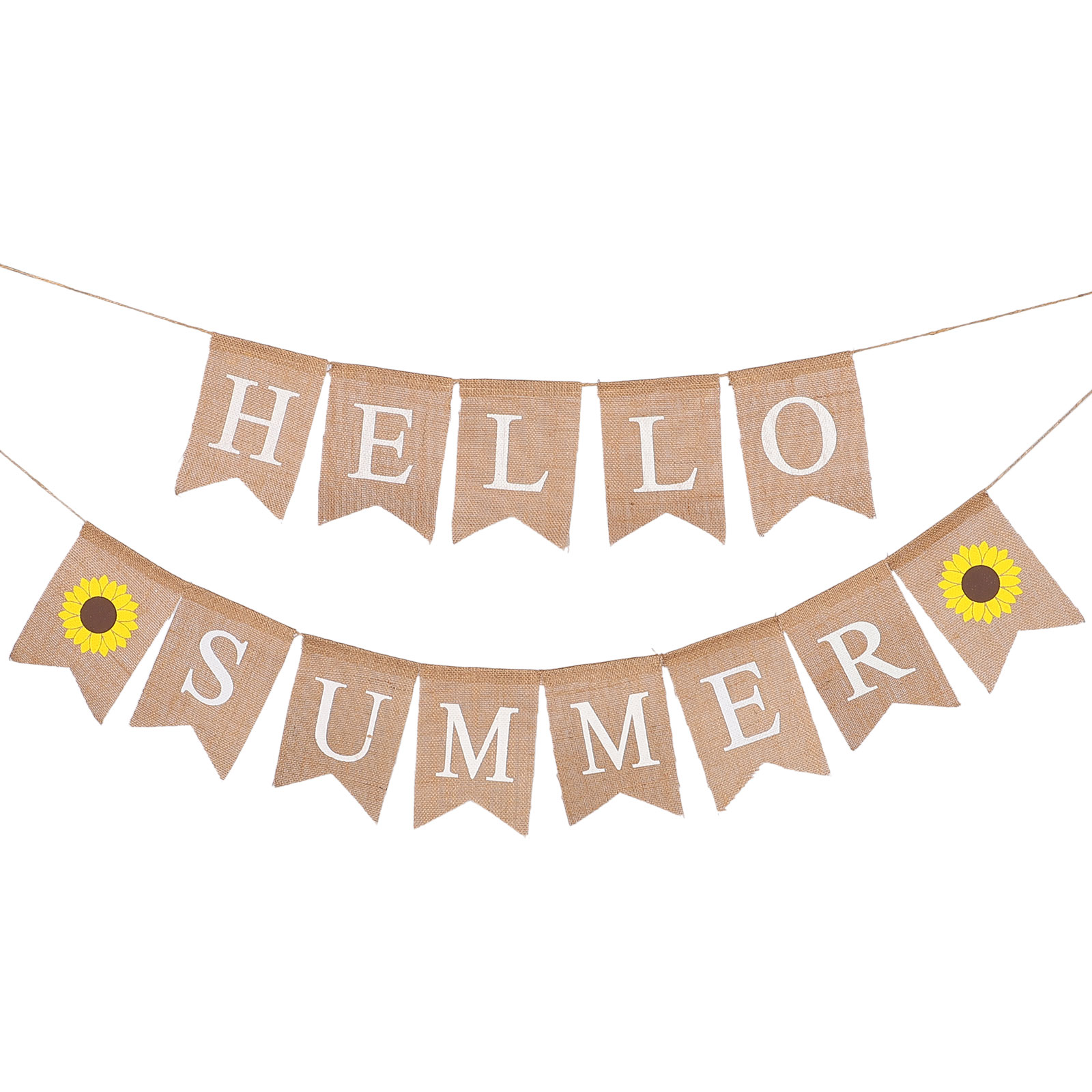 Garland Hello Summer Letters Garland Hawaii Party Bunting Banner ...