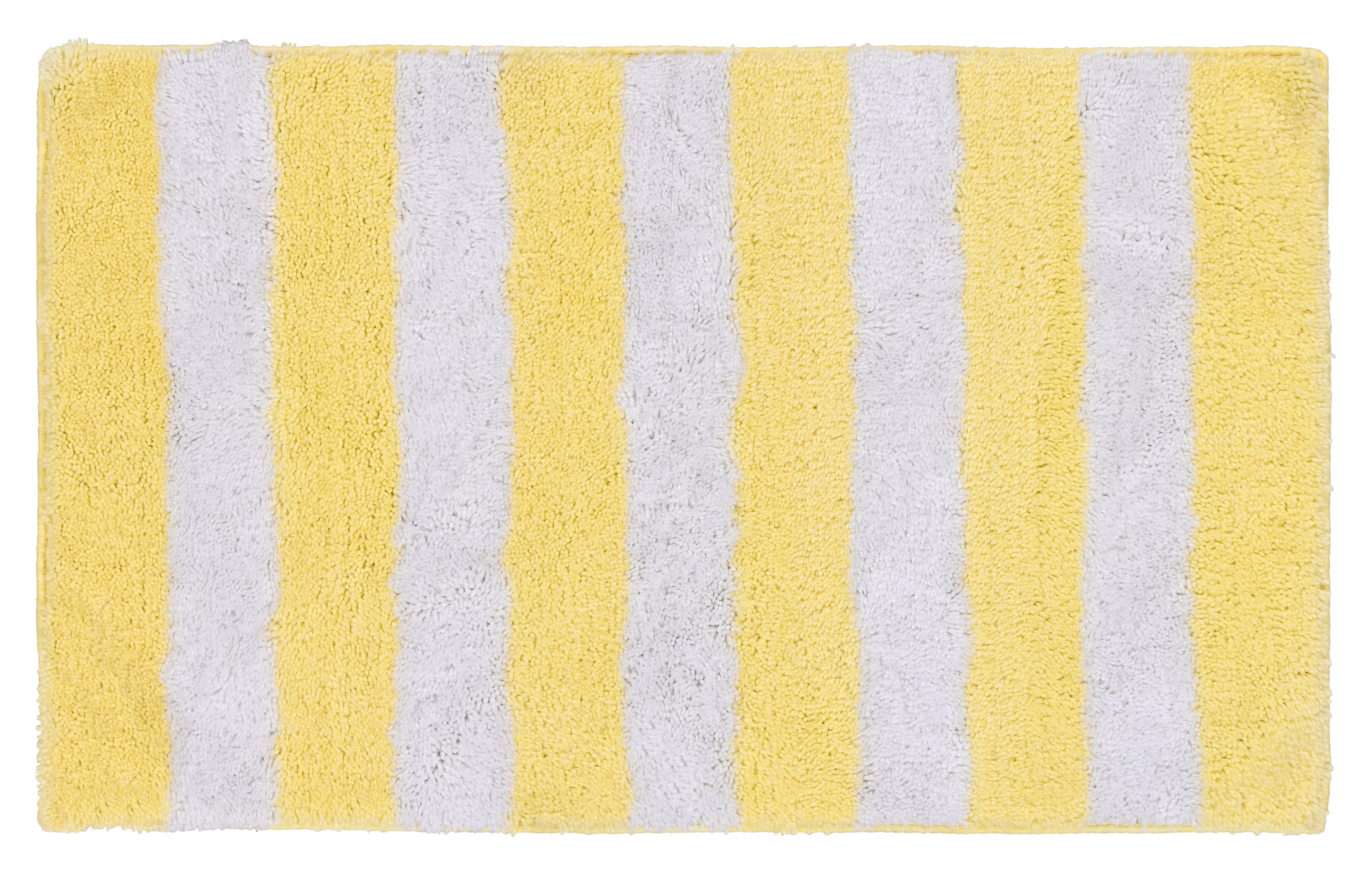 Garland Rug Beach Stripe Washable Rubber Ducky Yellow/White Bathroom ...