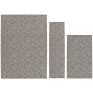 Mainstays Dylan Solid Diamond Olefin Blue Indoor Rug Set, 3-Piece ...