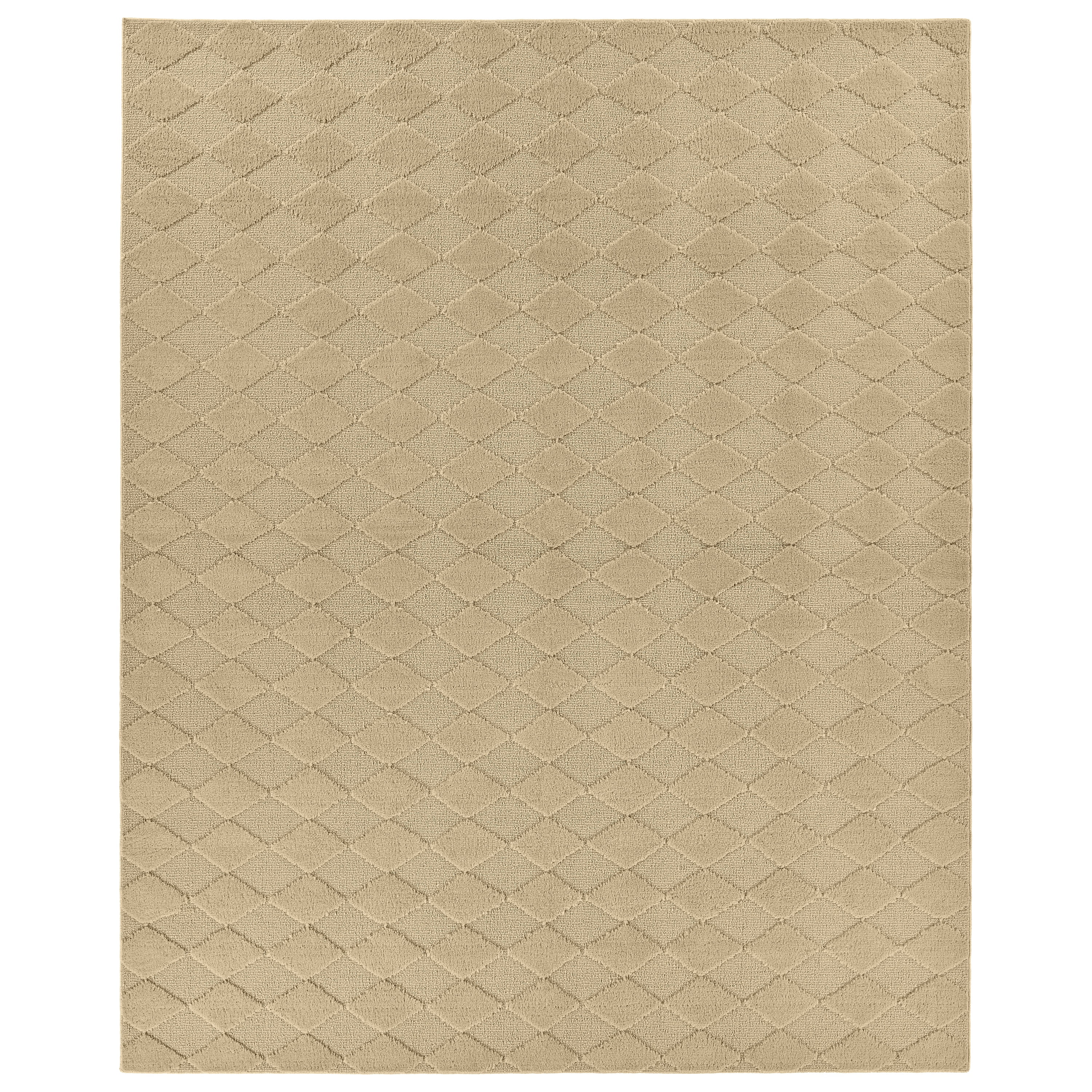 Garland Rug Diamond Polypropylene Tan Square Indoor Area Rug, 12' x 12 ...