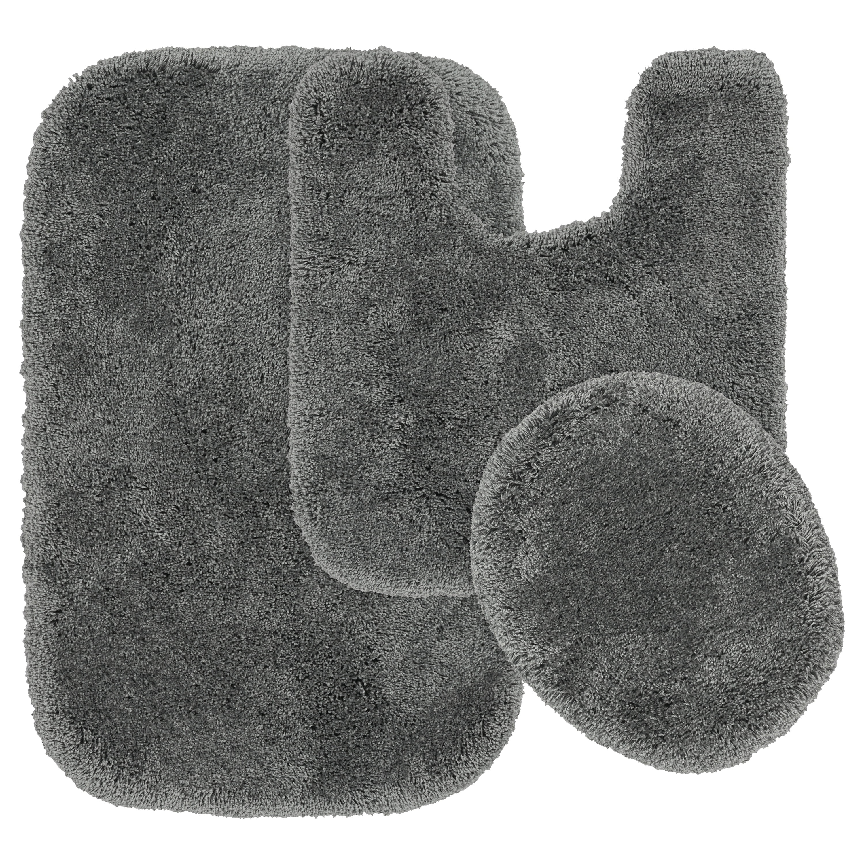 Garland Rug Luxury Contour Shag Bathroom Mat Set, 3 Piece Ultra Plush ...