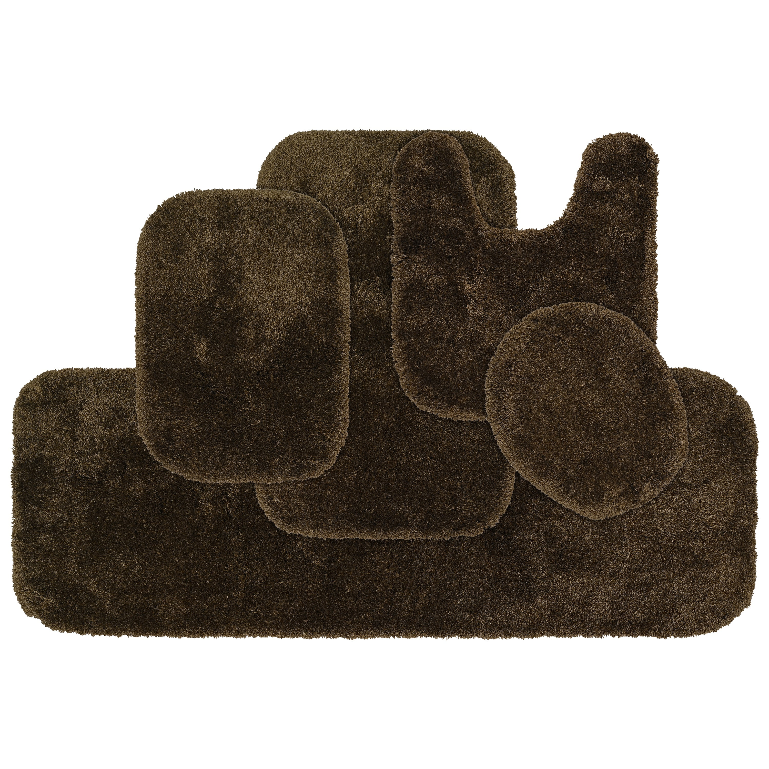 Free Shipping! Garland Rugs Luxury Washable 5-Piece Bath Set, Ultra ...