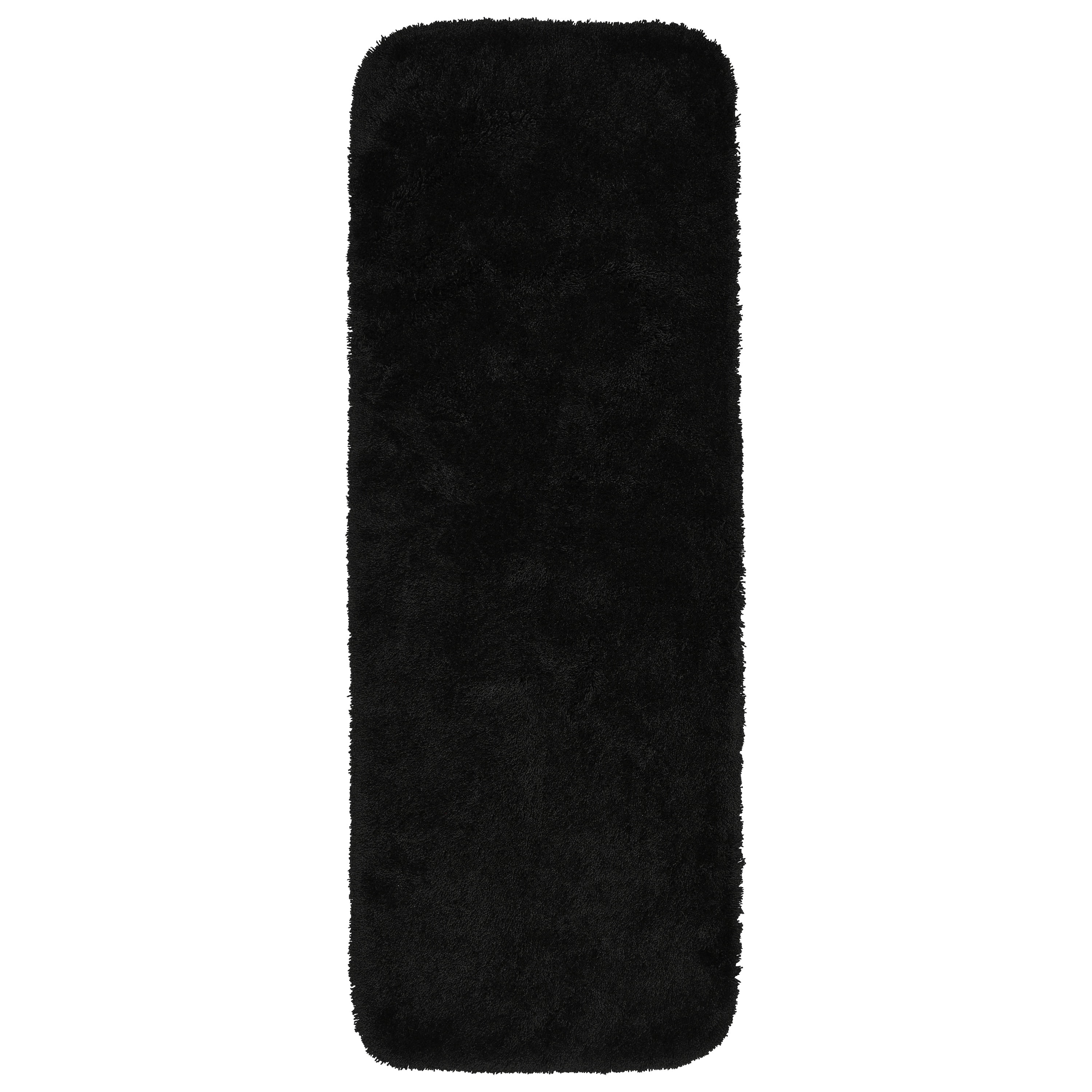 Garland Rug Finest Luxury Washable Nylon Black Bath Runner, 22" x 60 ...