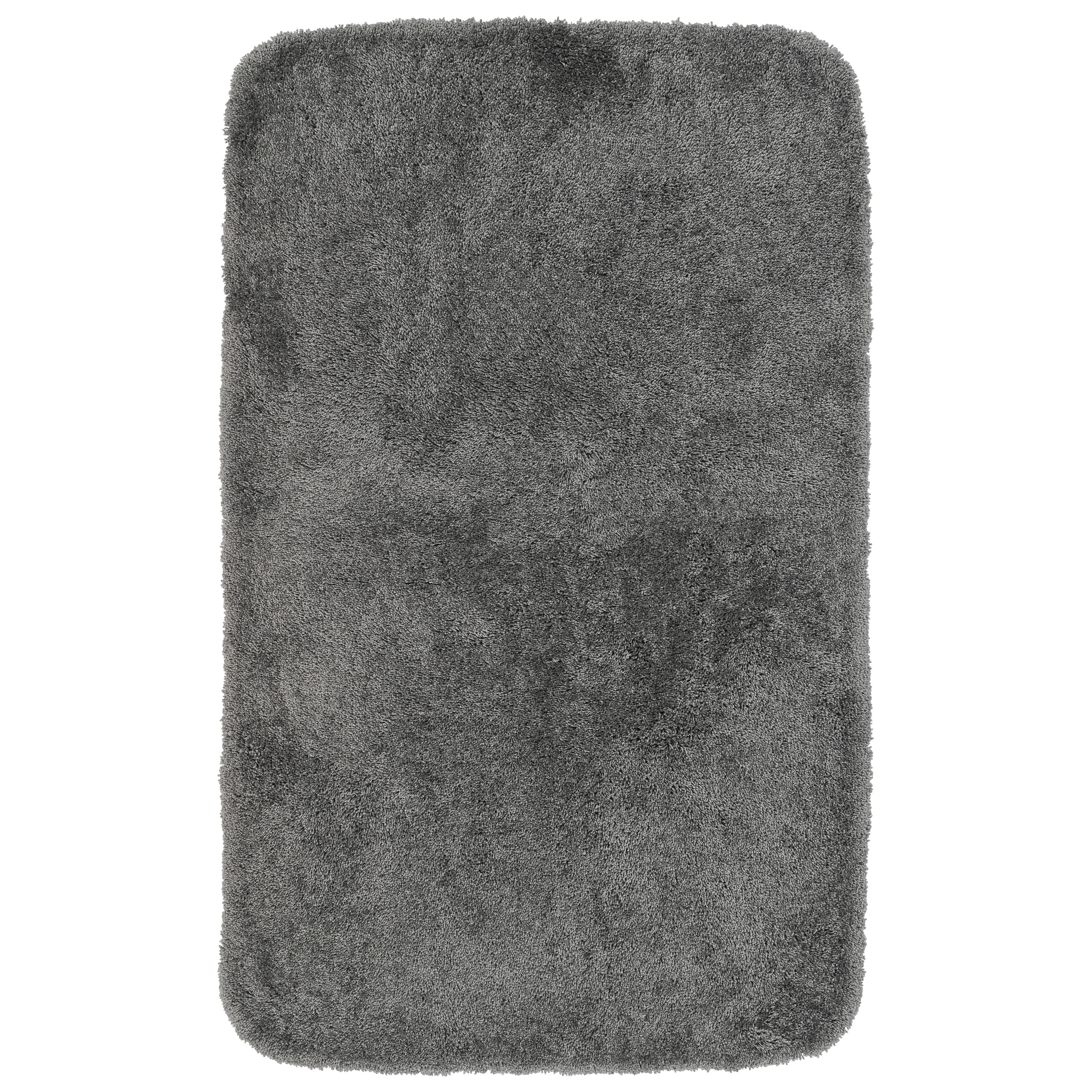 Garland Rug Finest Luxury Washable Nylon Dark Gray Bath Rug, 30" x 50 ...