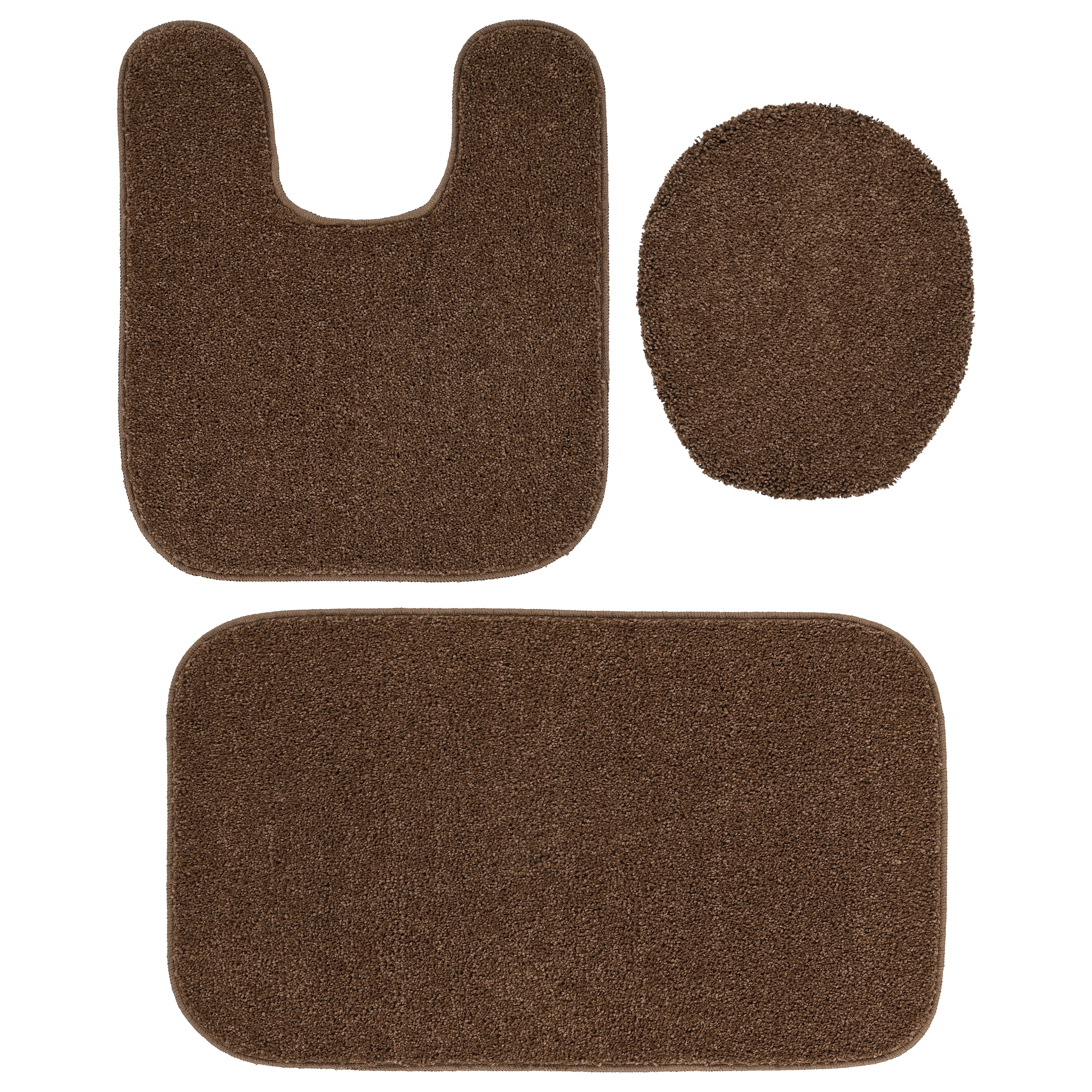 Garland Rug Gramercy Washable Bath Rug Set, 3 Piece (20"x34", Contour ...