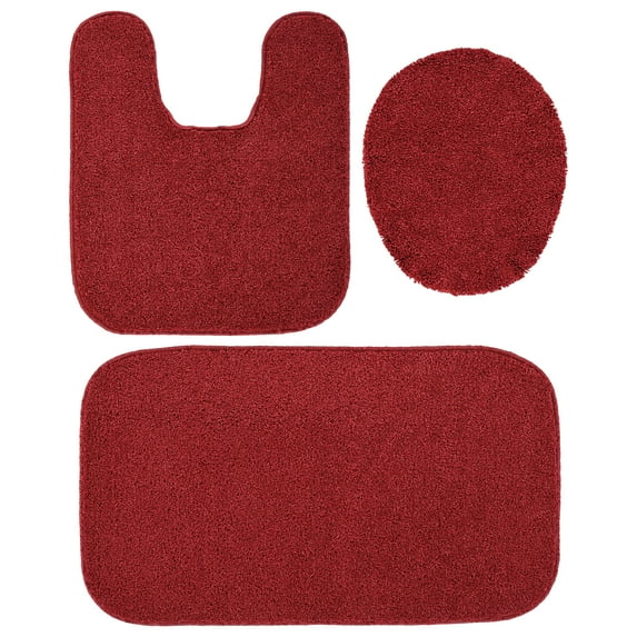 Garland Rug Gramercy Washable Bath Rug Set, 3 Piece (20"x34", Contour ...