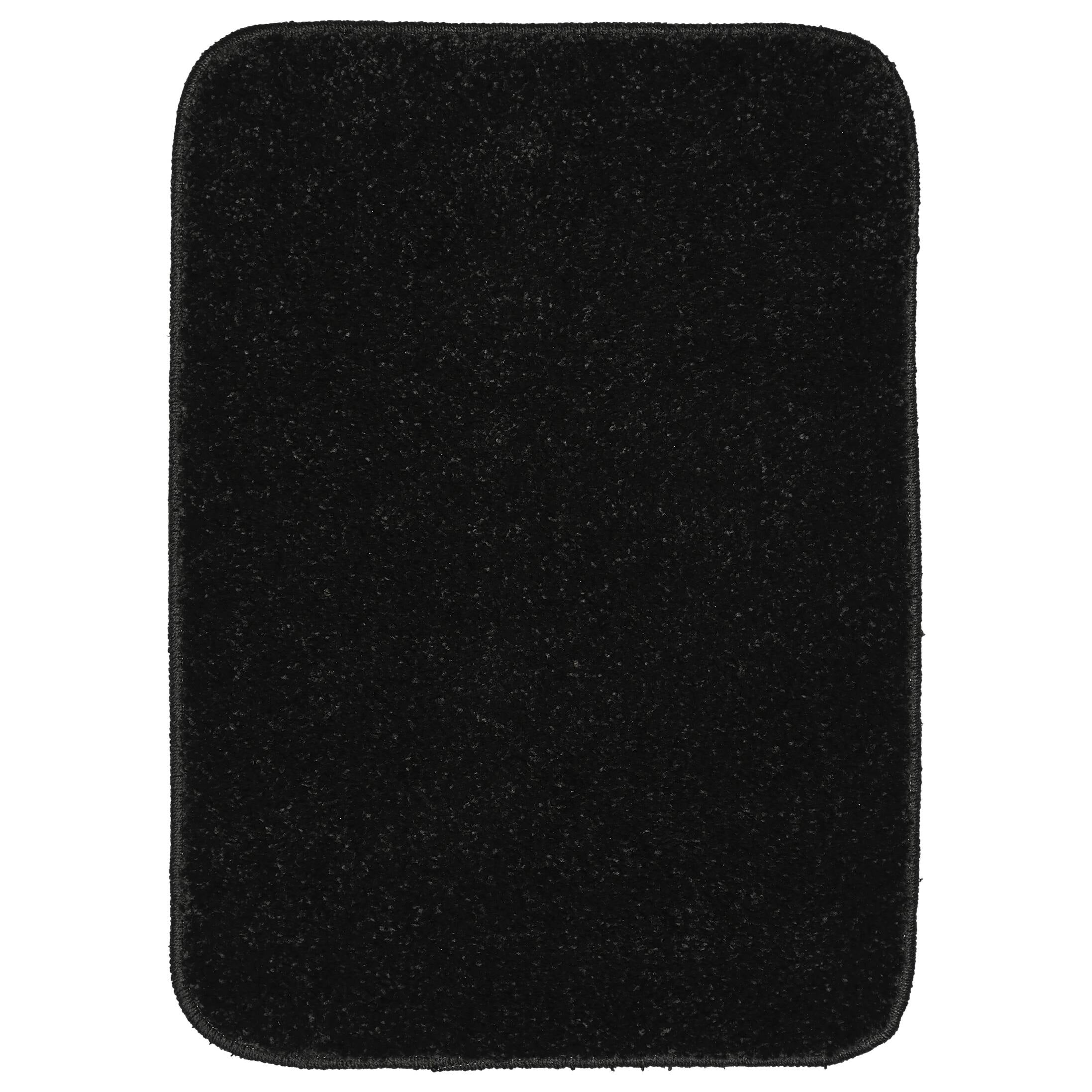 Garland Rug Gramercy Washable Polypropylene Black Bath Rug, 20" x 34 ...