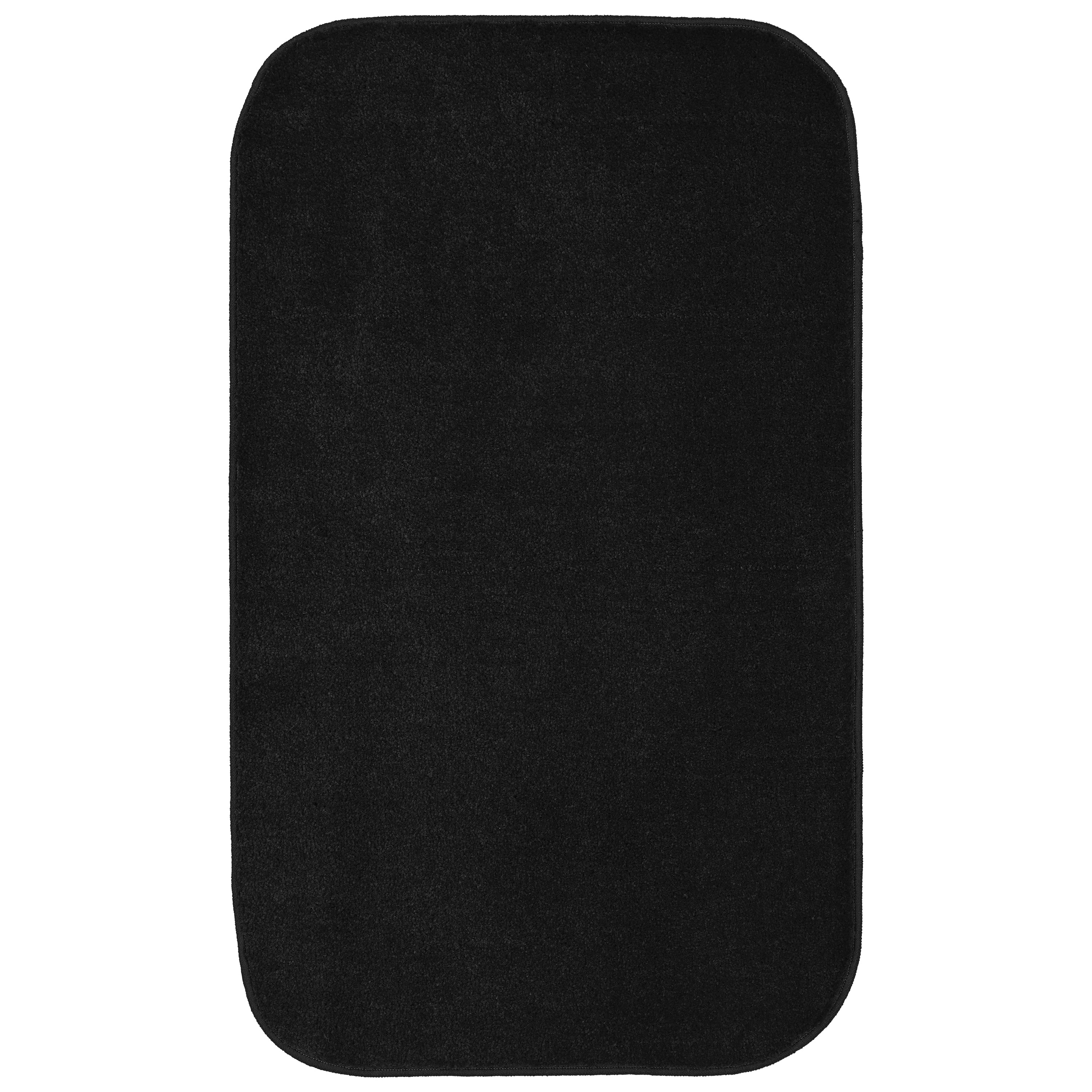 Garland Rug Gramercy Washable Polypropylene Black Bath Rug, 24" x 40 ...