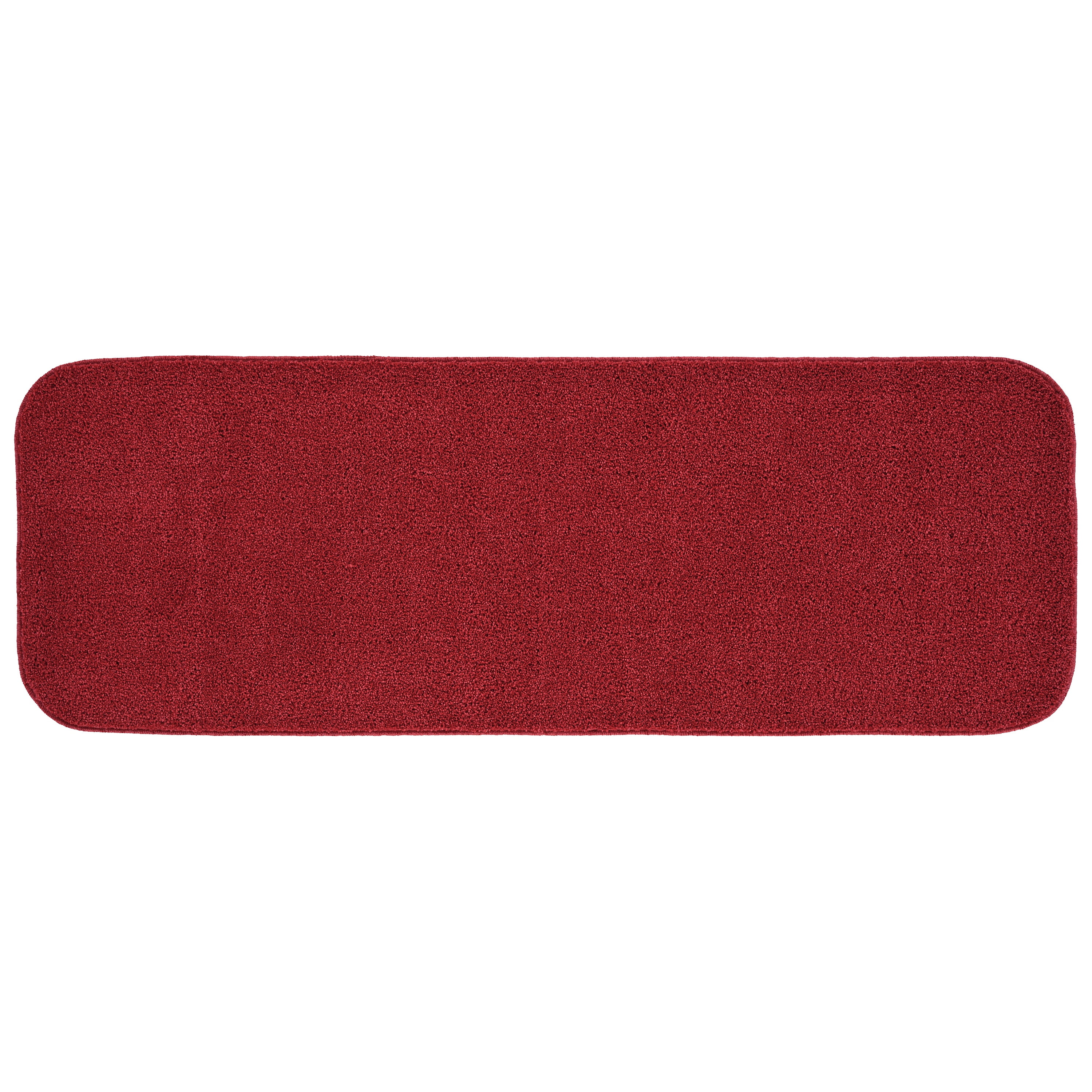Garland Rug Gramercy Washable Polypropylene Classic Red Bathroom Runner ...