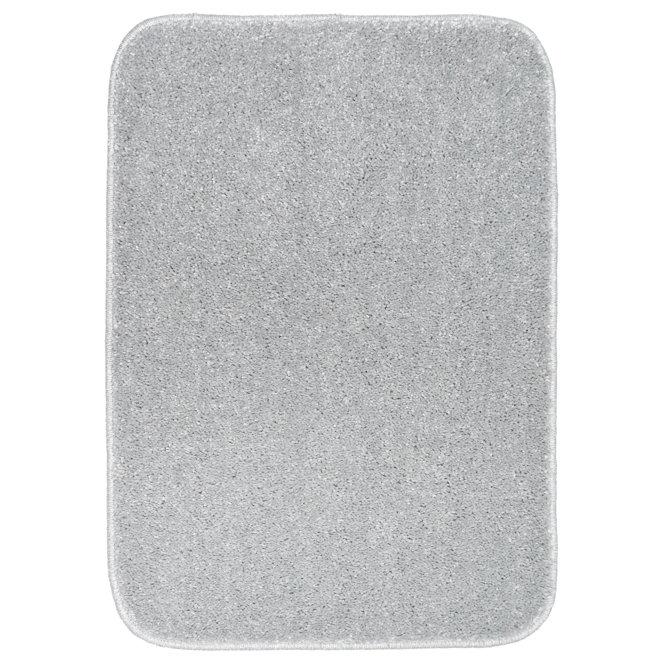 Garland Rug Gramercy Washable Polypropylene Silver Bath Rug, 17" x 24 ...
