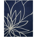 Garland Rugs Grand Floral Indoor Area Rug, Indigo Ivory, 8' x 10 ...