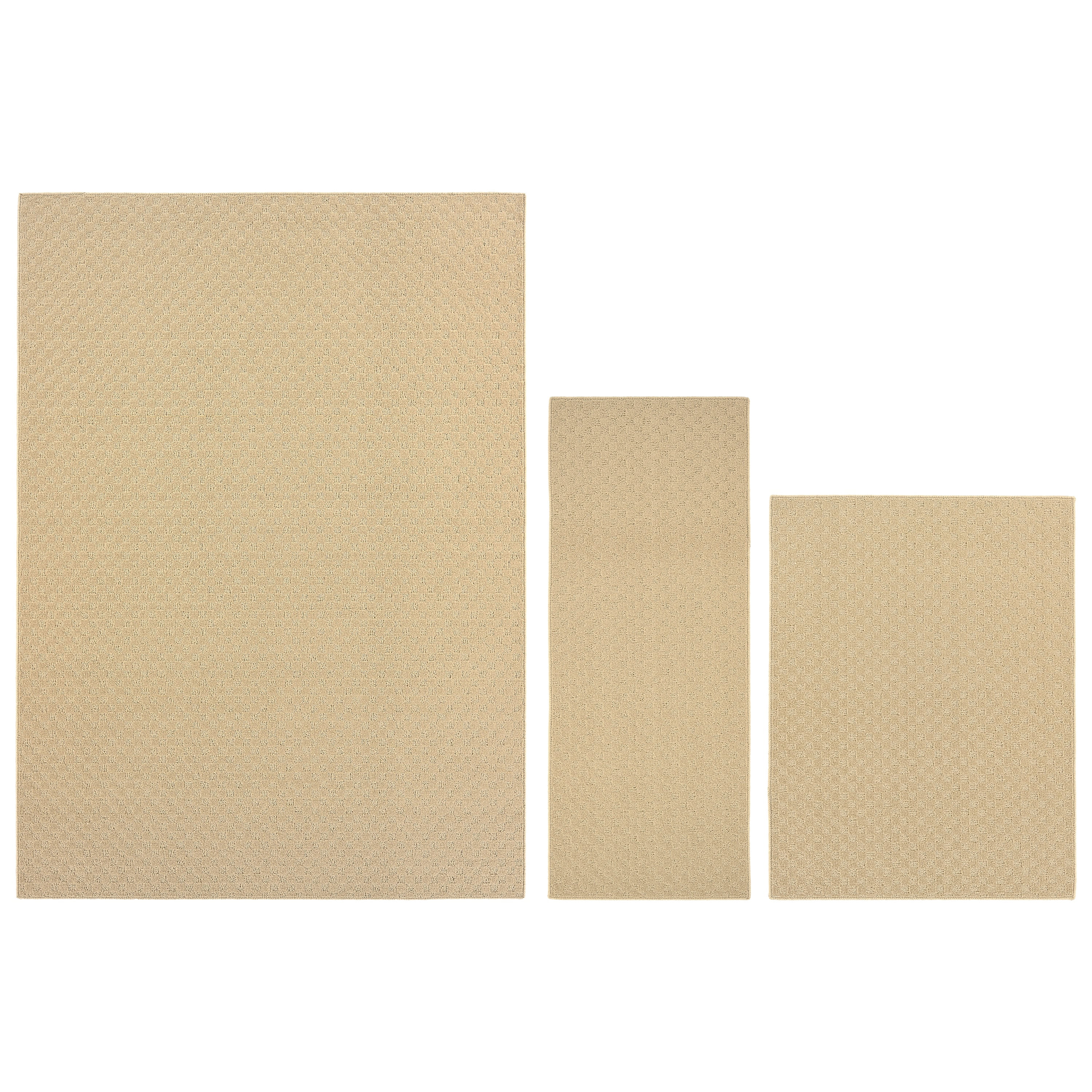 Garland Rugs Medallion 3 Piece Accent Area Rug Set, Durable Non-Slip ...