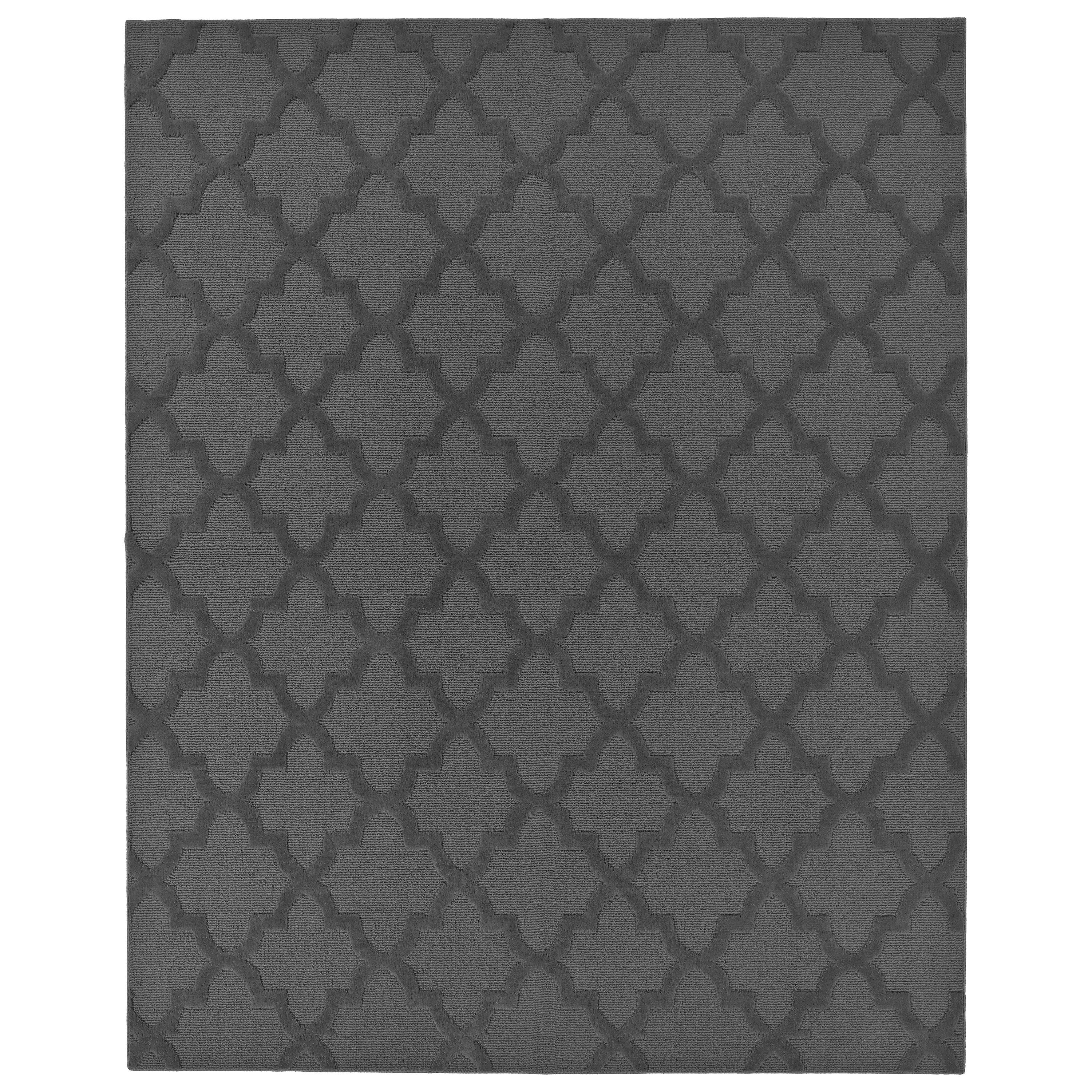 Garland Rug Quatro Polypropylene Cinder Gray Indoor Area Rug, 8' x 10 ...
