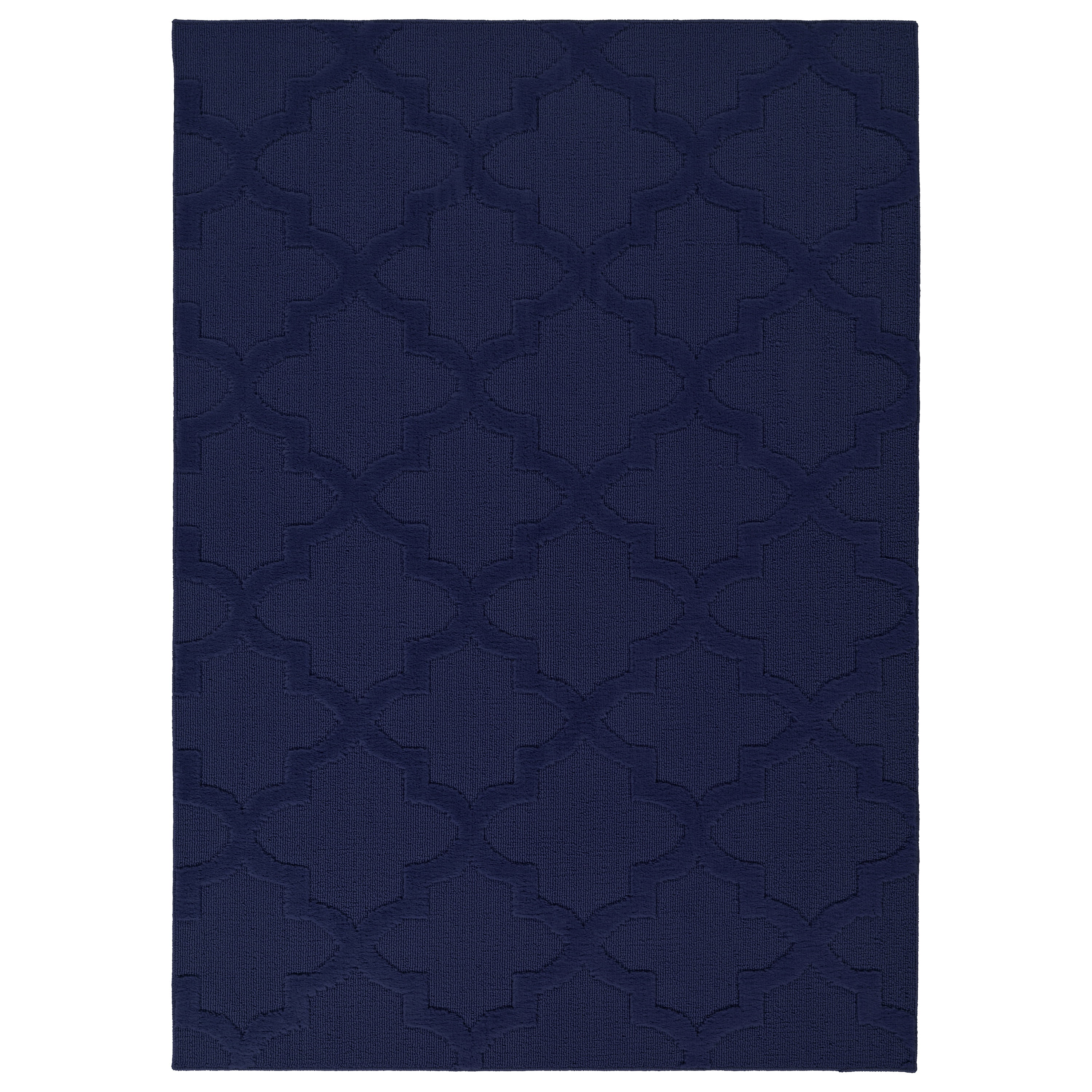 Garland Rug Quatro Polypropylene Navy Indoor Area Rug, 8' x 10 ...