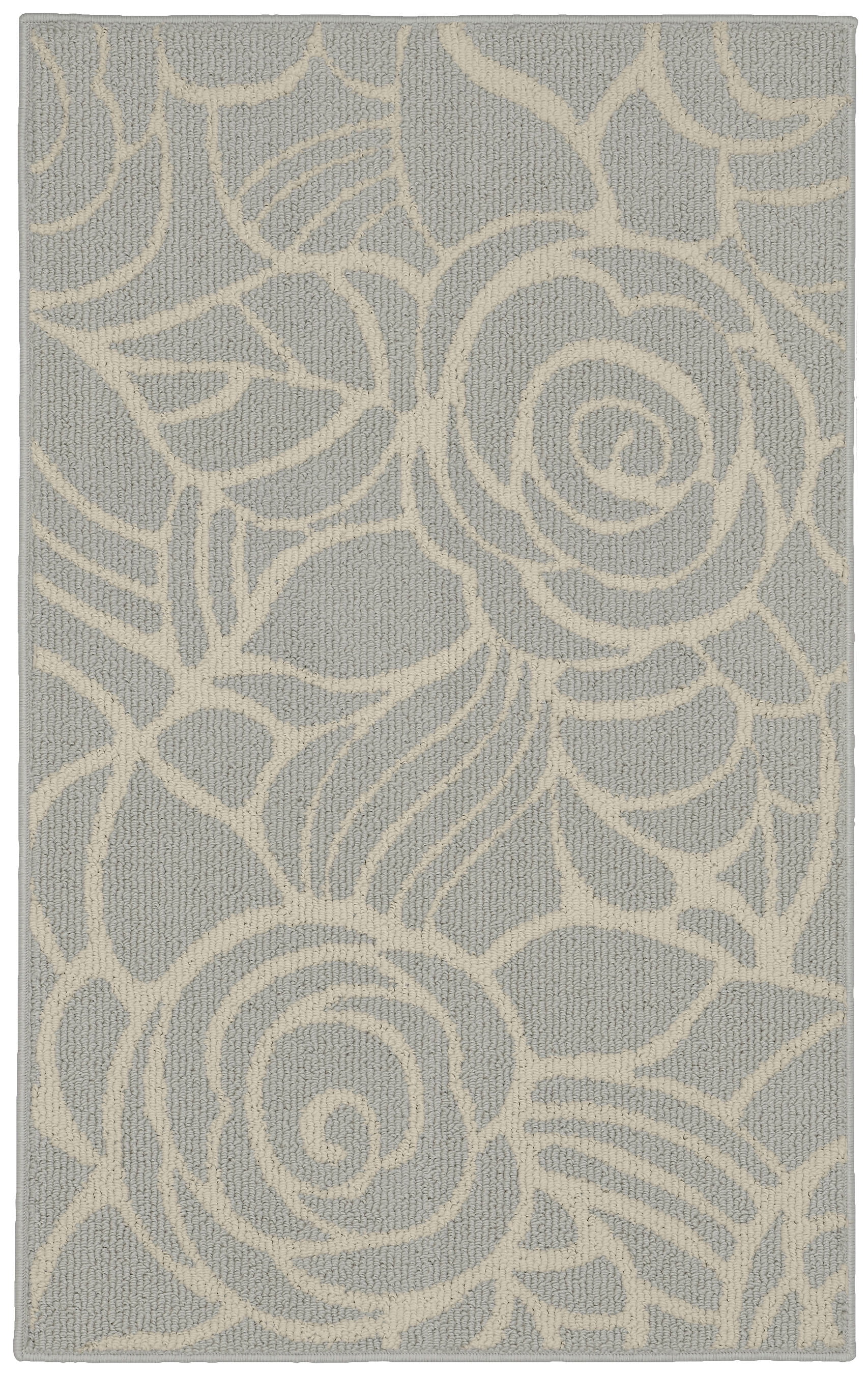 Garland Rug Rhapsody 40x60 in. Silver/Ivory Indoor Area Rug, Soil and ...
