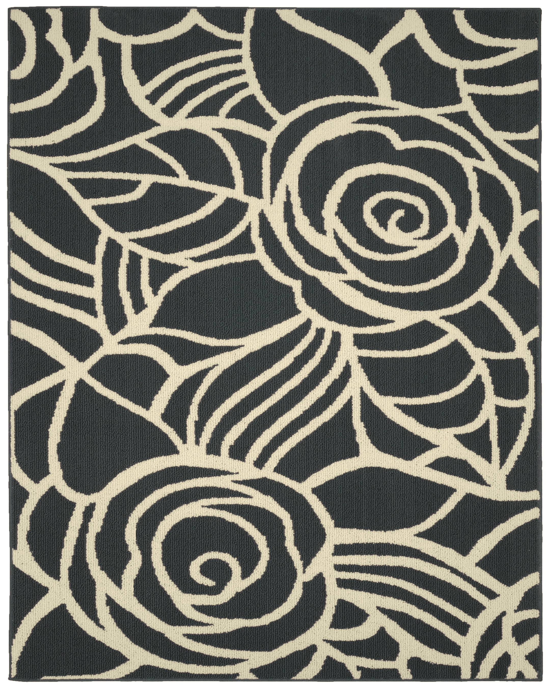 Garland Rug Rhapsody Polypropylene Cinder/Ivory Indoor Area Rug, 8' x ...