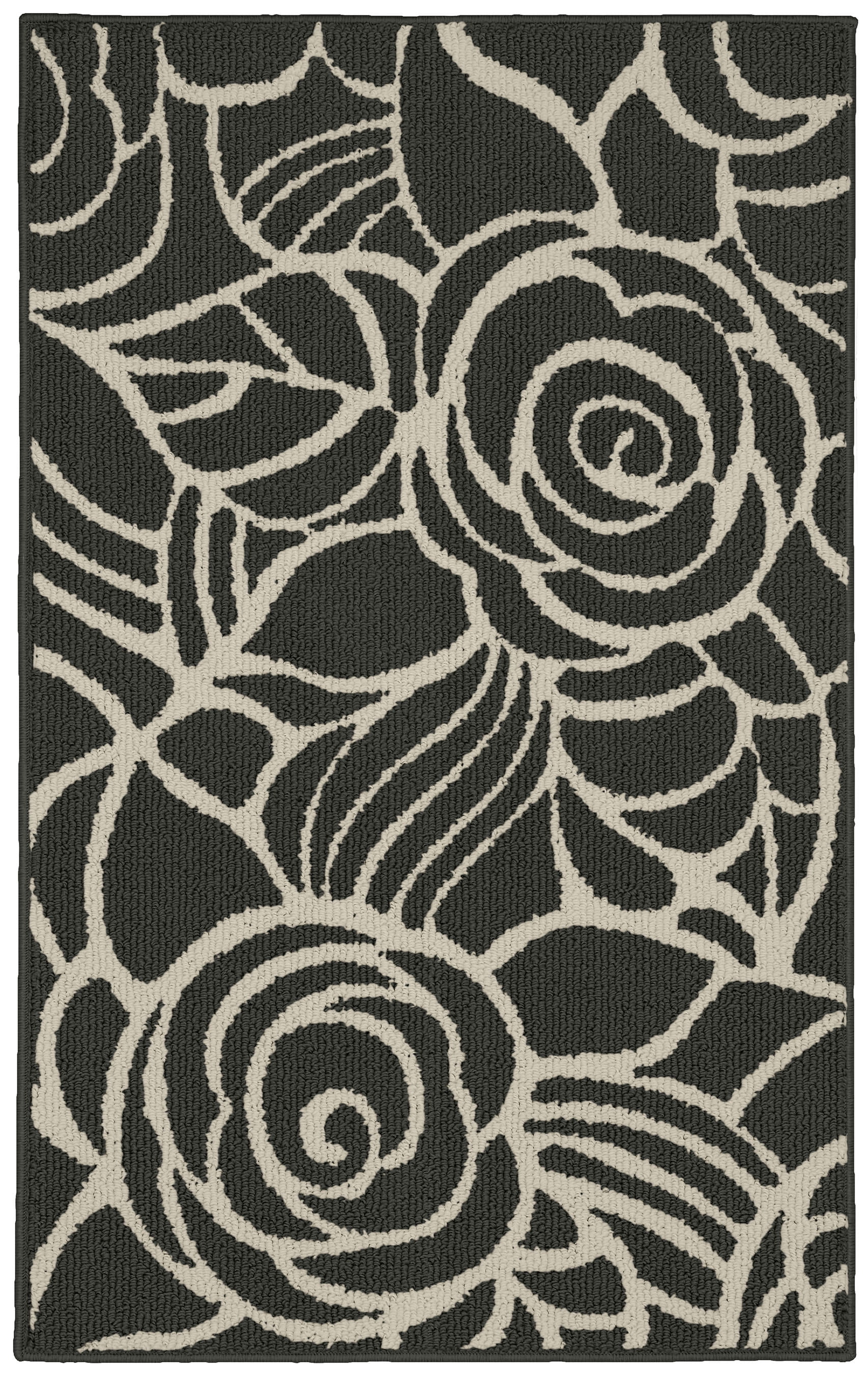 Garland Rug Rhapsody Polyproylene Cinder/Ivory Indoor Accent Rug, 30" x ...