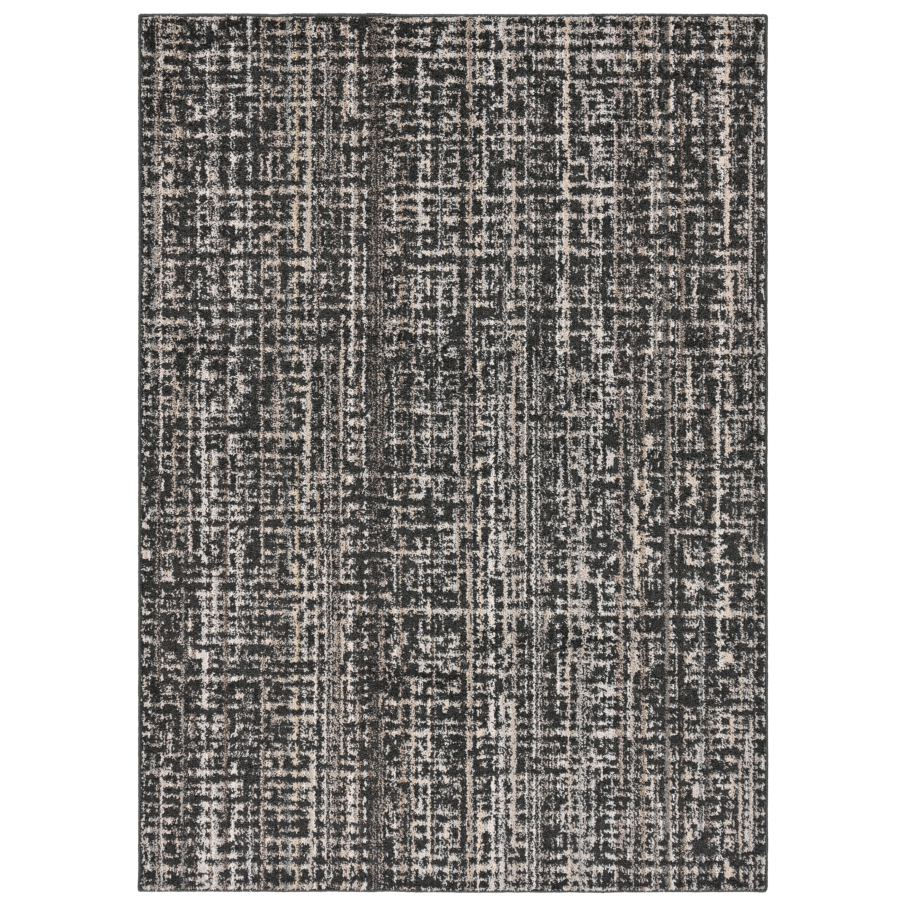 Garland Rug Rumba Cinder Gray/Earth Tone Indoor Area Rug, 6' x 9 ...