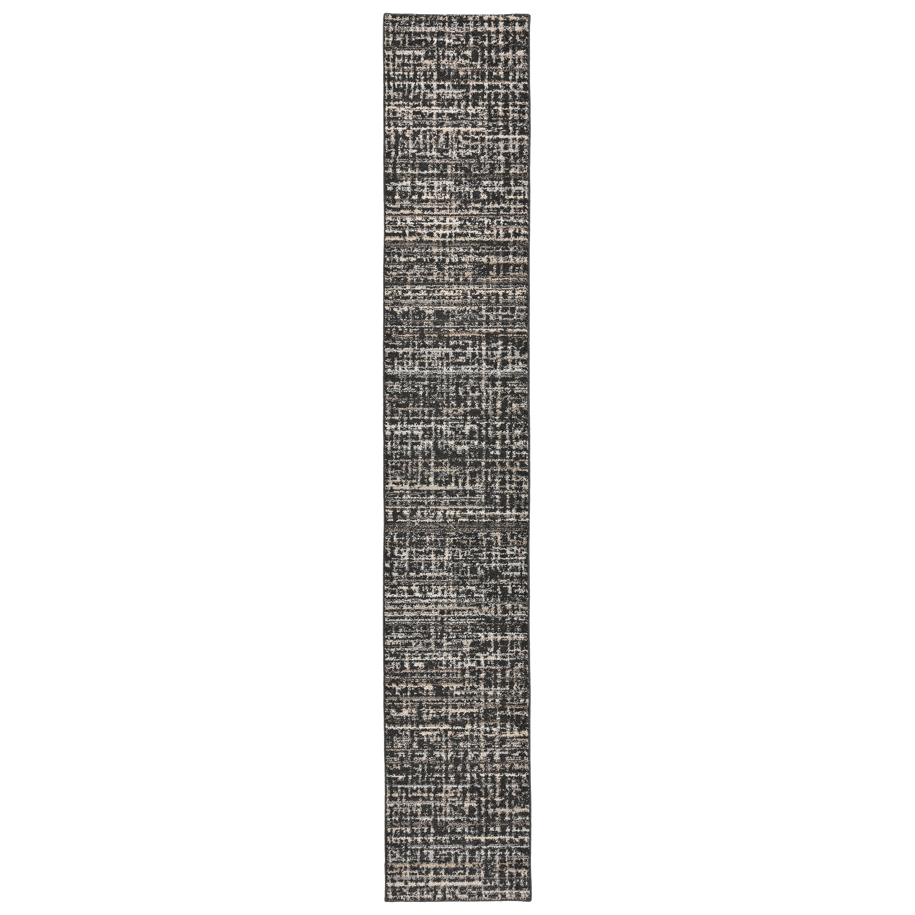 Garland Rug Rumba Cinder Gray/Earth Tone Indoor Runner Rug, 3' x 12 ...