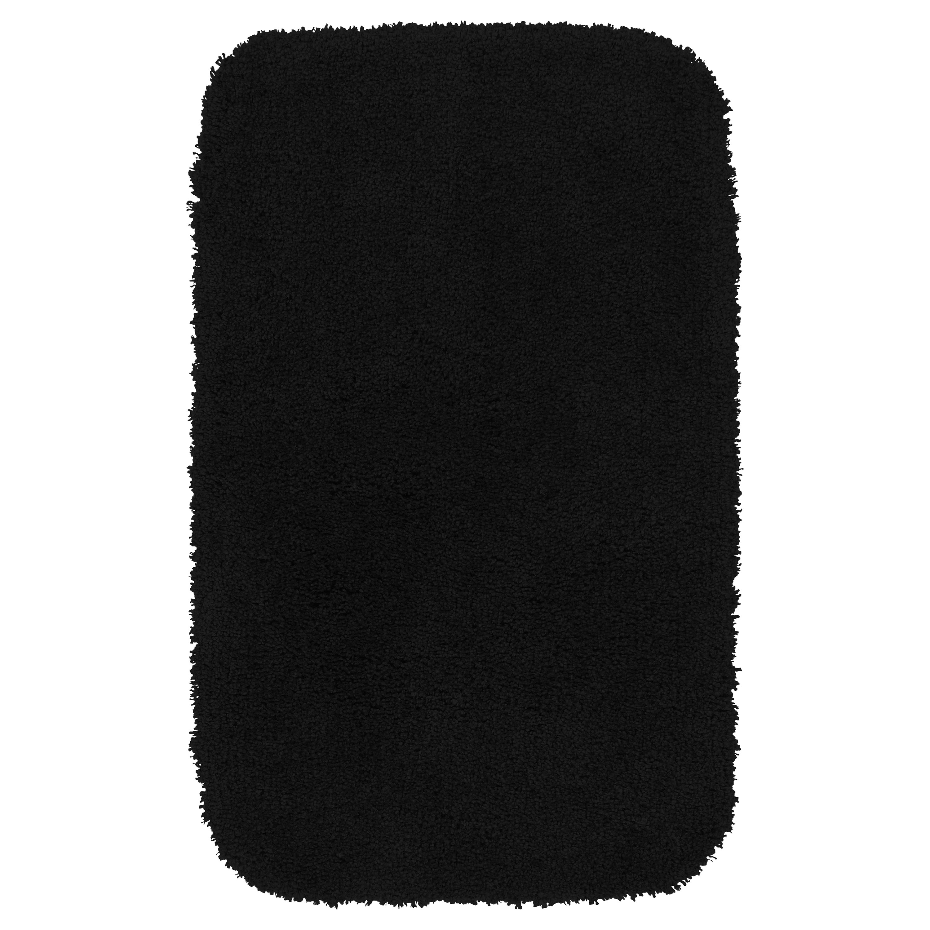 Garland Rug Serendipity Washable Nylon Black Bath Rug, 24" x 40 ...