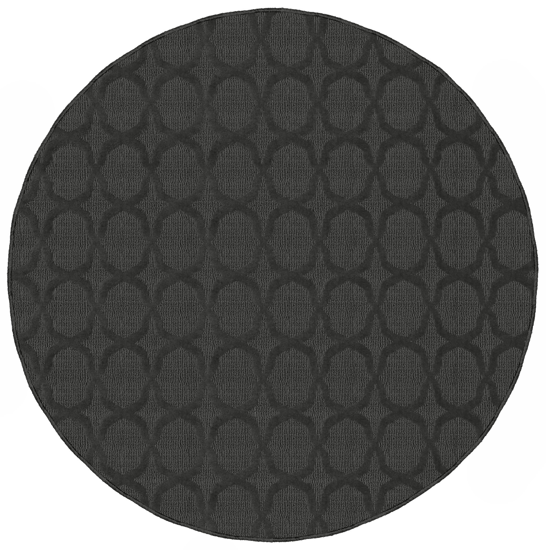 Garland Rug Sparta 5 ft. Round Area Rug Cinder Gray - Walmart.com