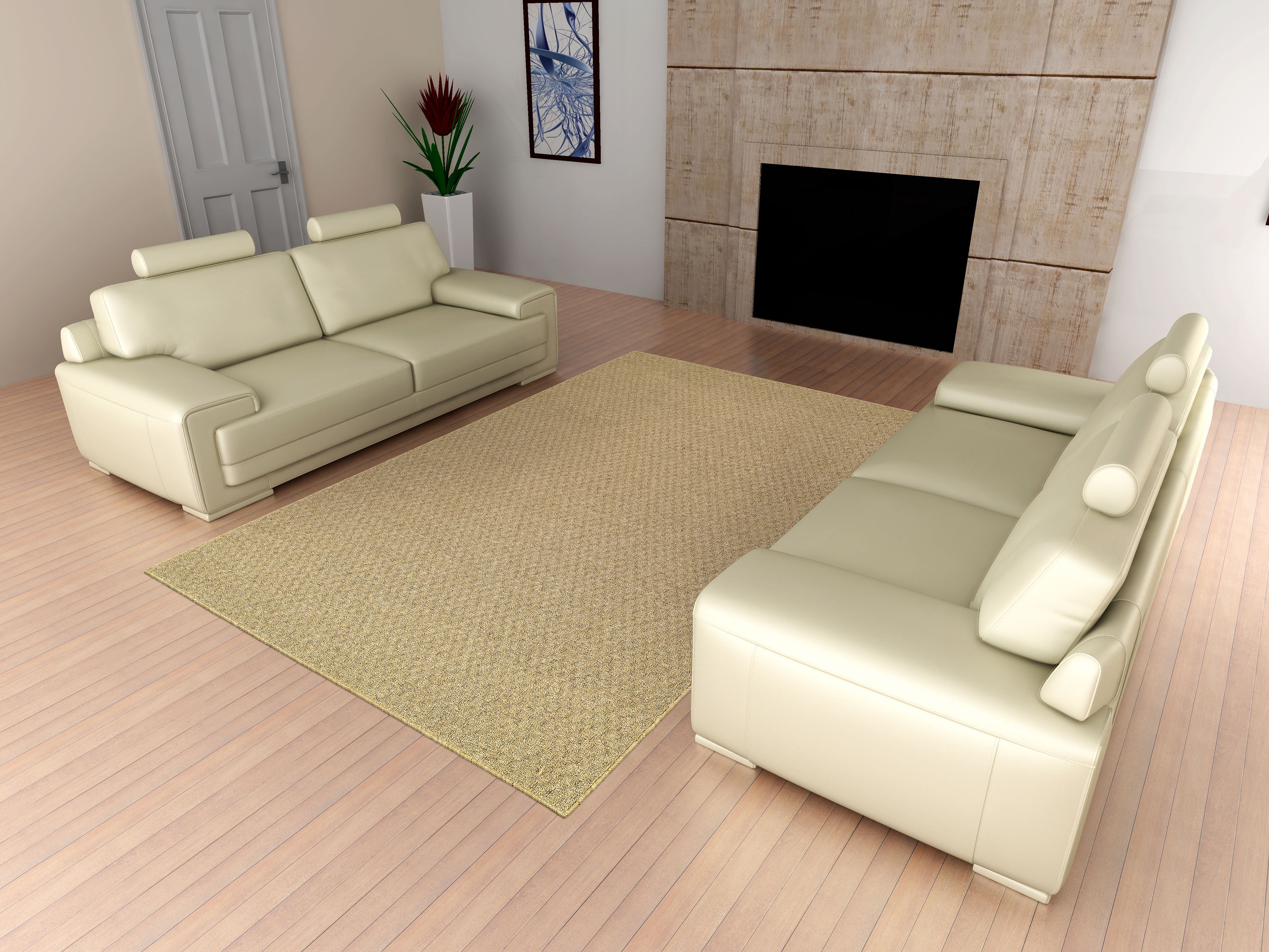 Garland Rug Town Square 5 Ft. x 7 Ft. Area Rug Tan - Walmart.com