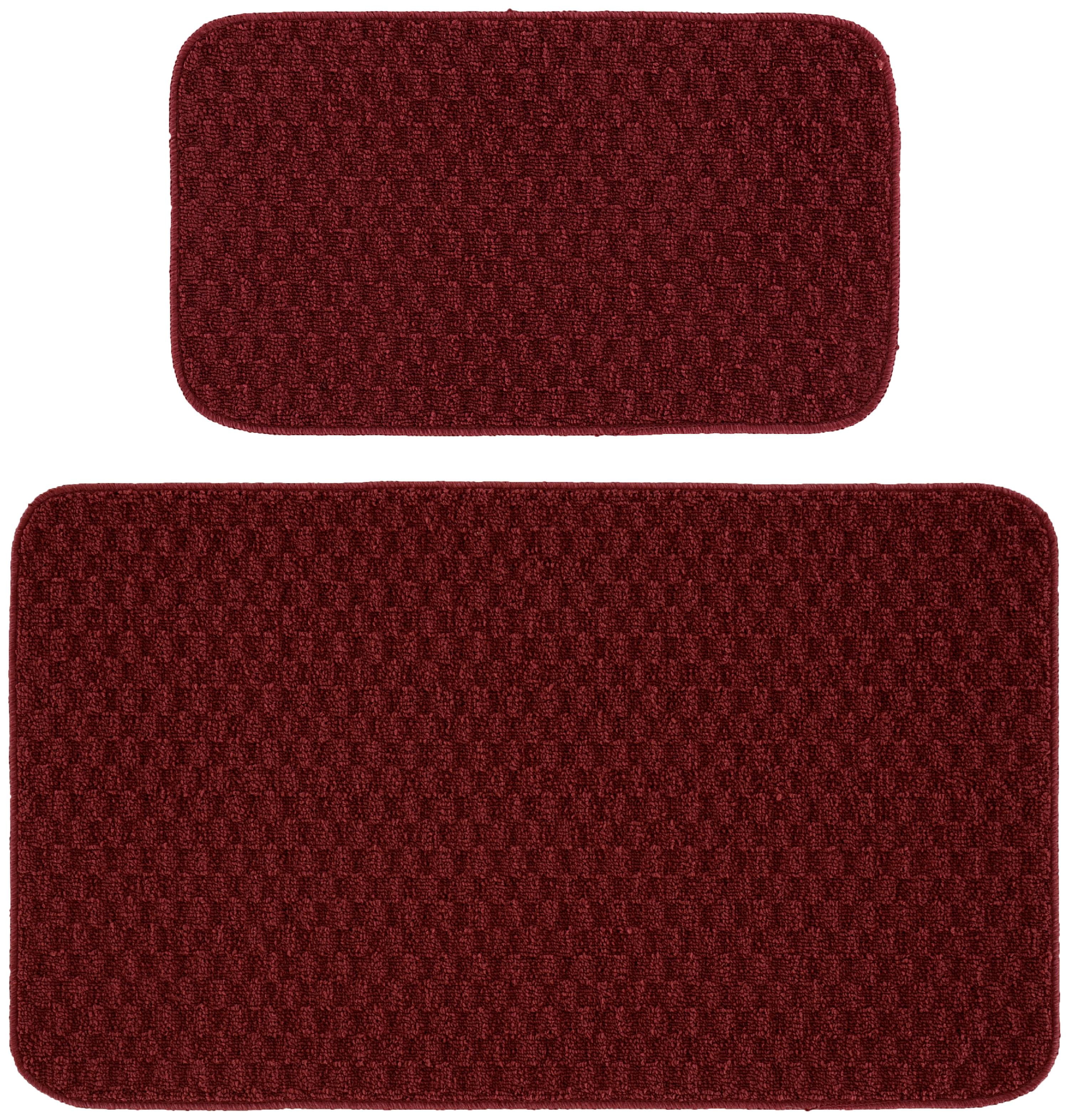 Garland Rug Town Square Chili Red Kitchen Rug Set, 2 Piece Set (18"x30 ...