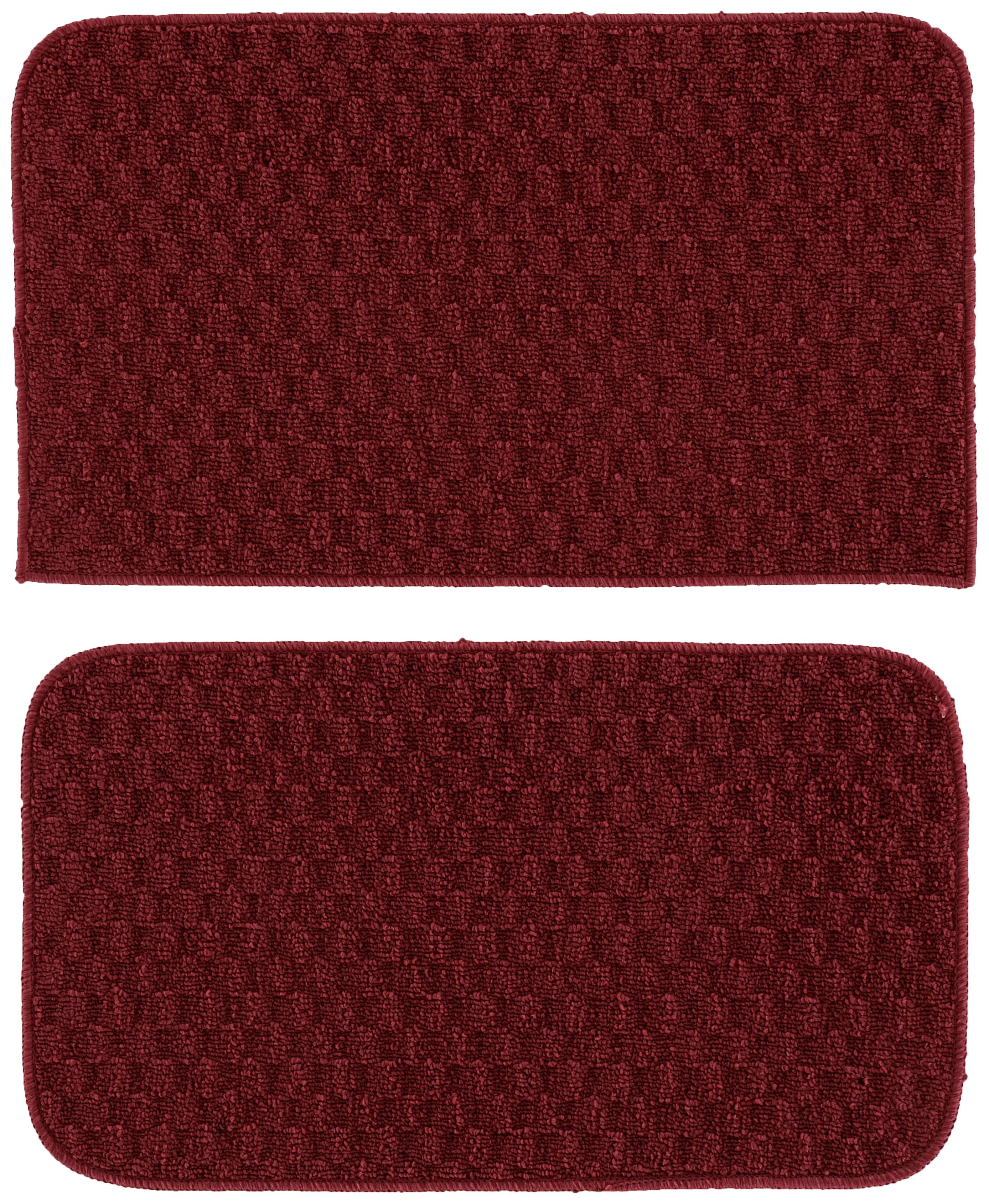 Garland Rug Town Square Chili Red Kitchen Rug Set, 2 Piece Sliced Set ...