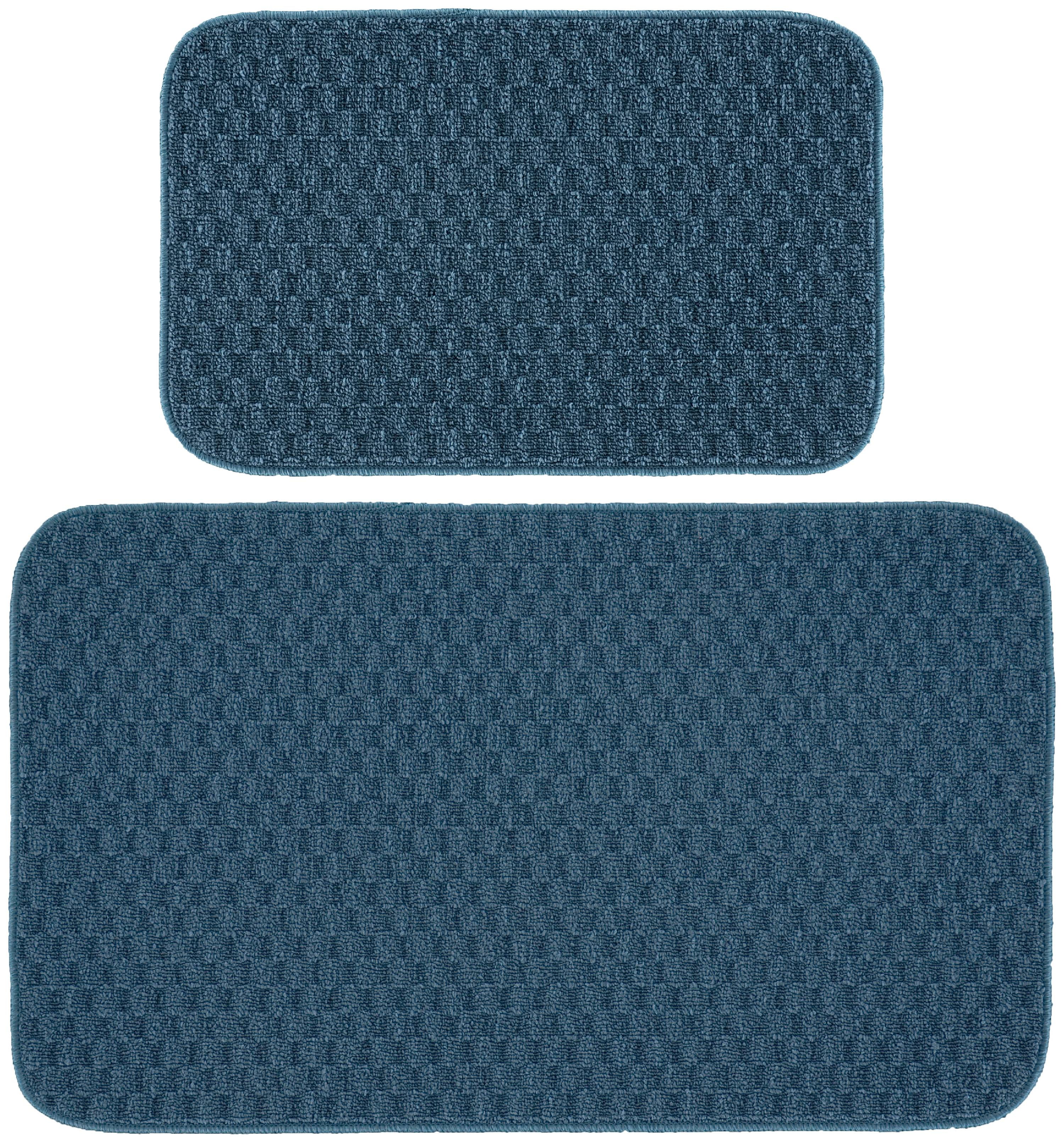 Garland Rug Town Square Solid Sky Blue 2pc Kitchen Accent Rug Set(18 ...