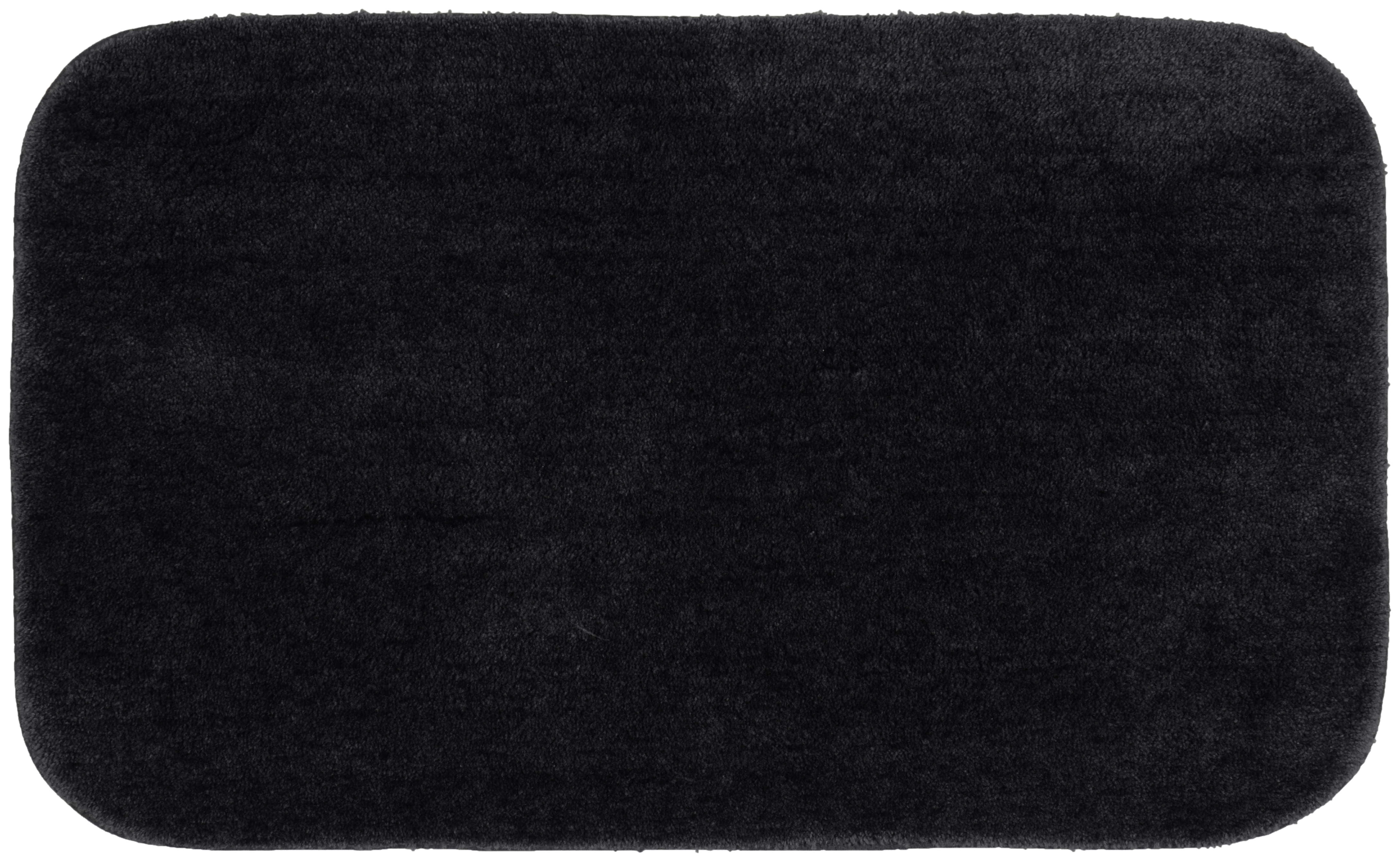 Garland Rug Traditional Washable Nylon Black Bath Rug, 24" x 40 ...