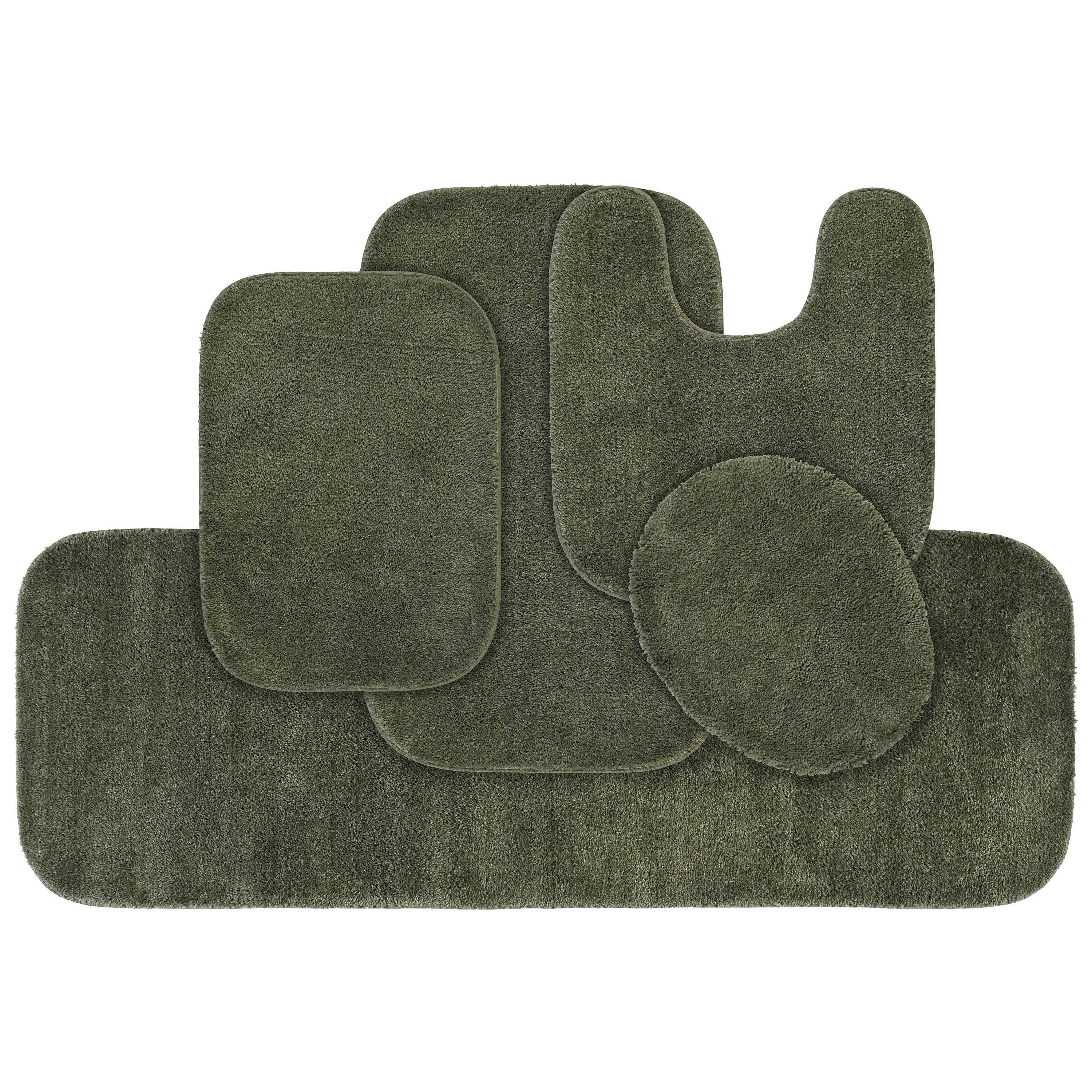 Garland Rug Traditional Washable Bath Rug Set, 5 Piece Set (2 Bath Rugs ...