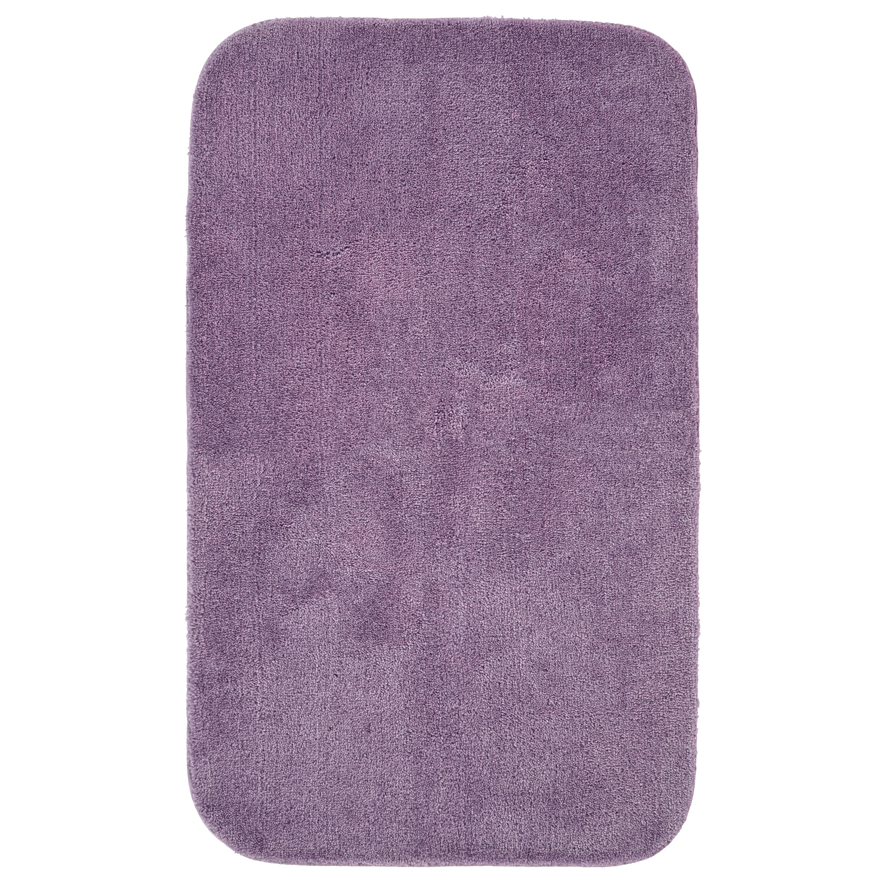 Garland Rug Traditional Washable Nylon Purple Bath Rug, 30" x 50 ...