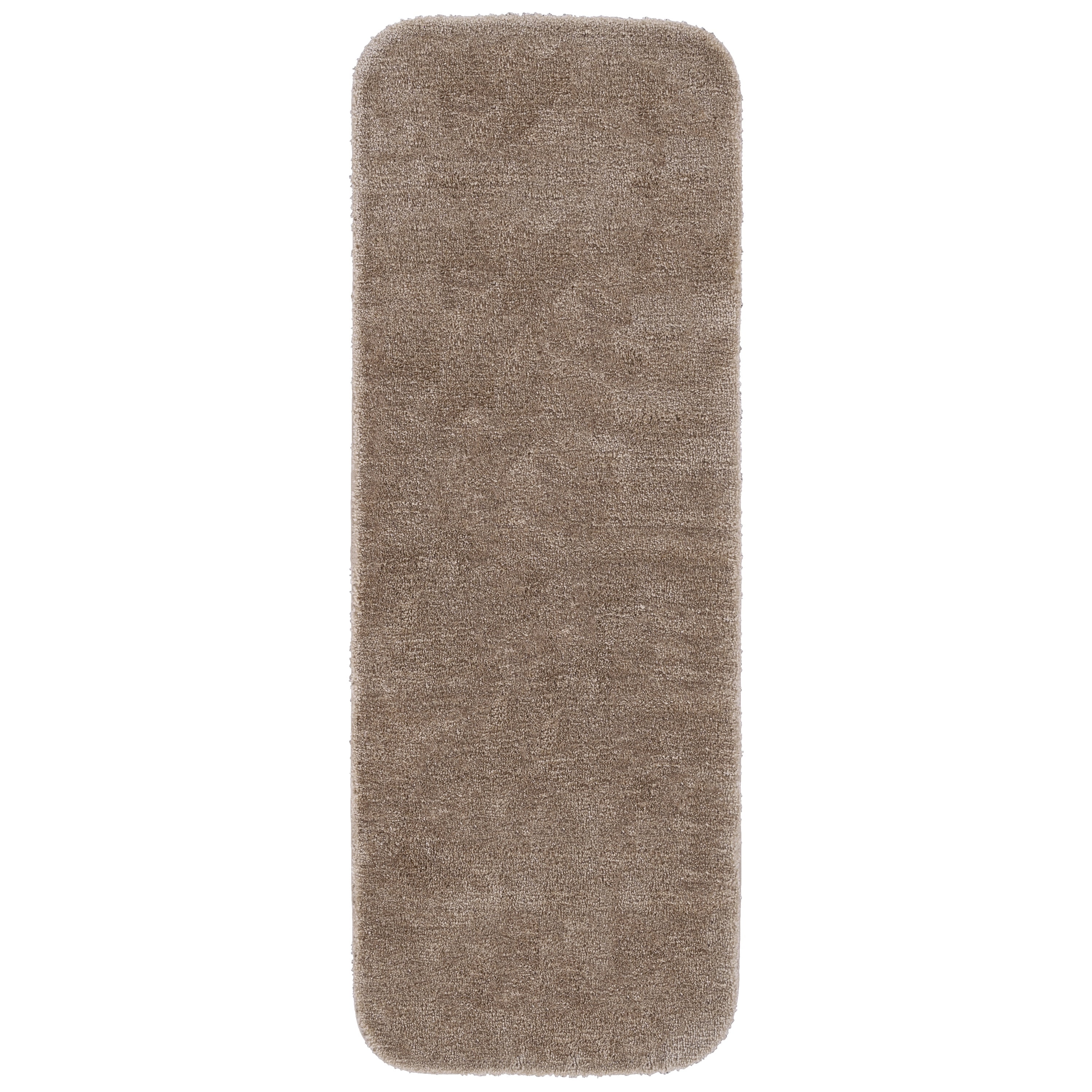 Garland Rug Traditional Washable Nylon Taupe Bathroom Runner, 22" x 60 ...
