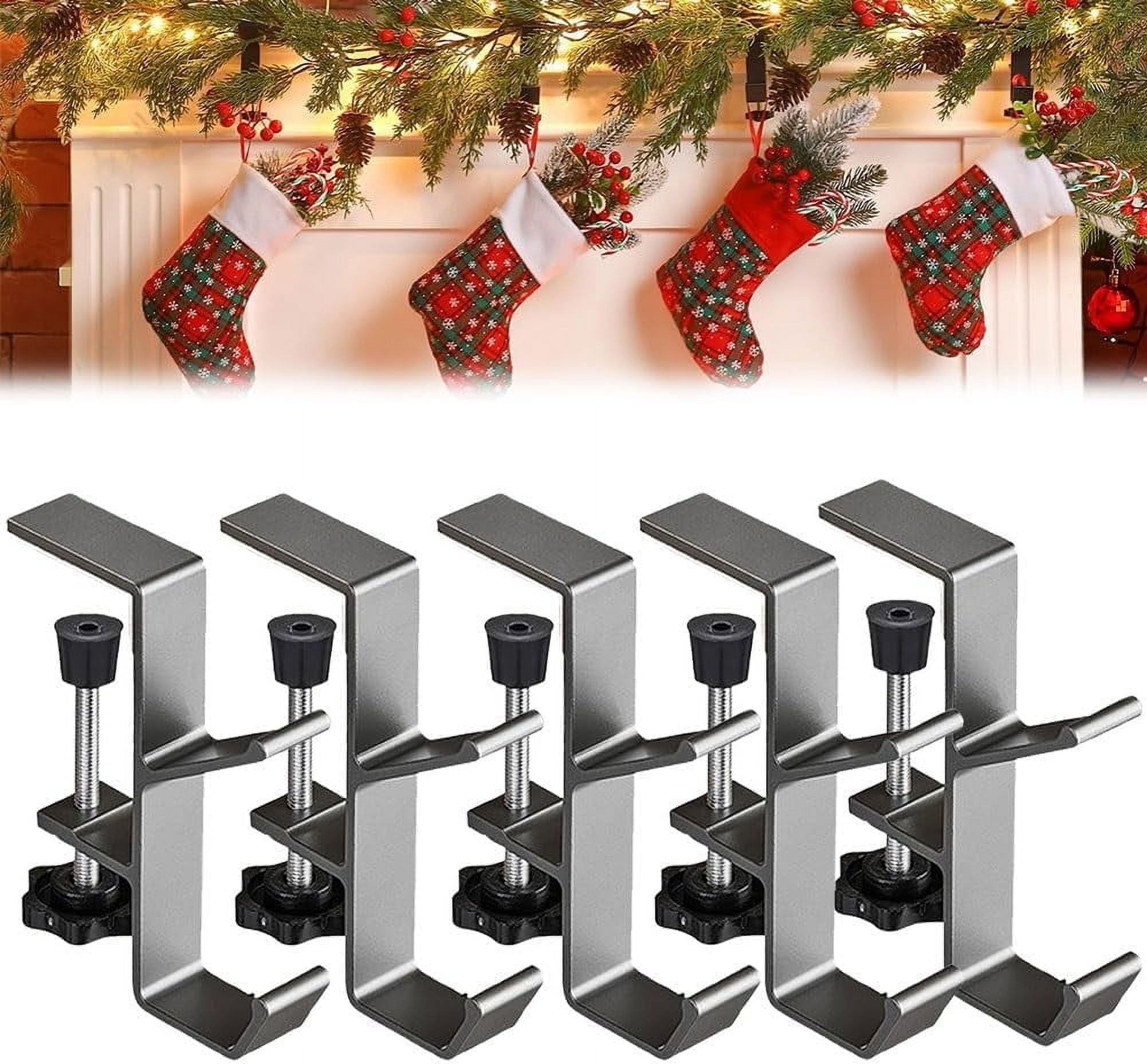 Garland and Stocking Mantel Holders, Mantel Hanger for Garland, 2 in 1 ...