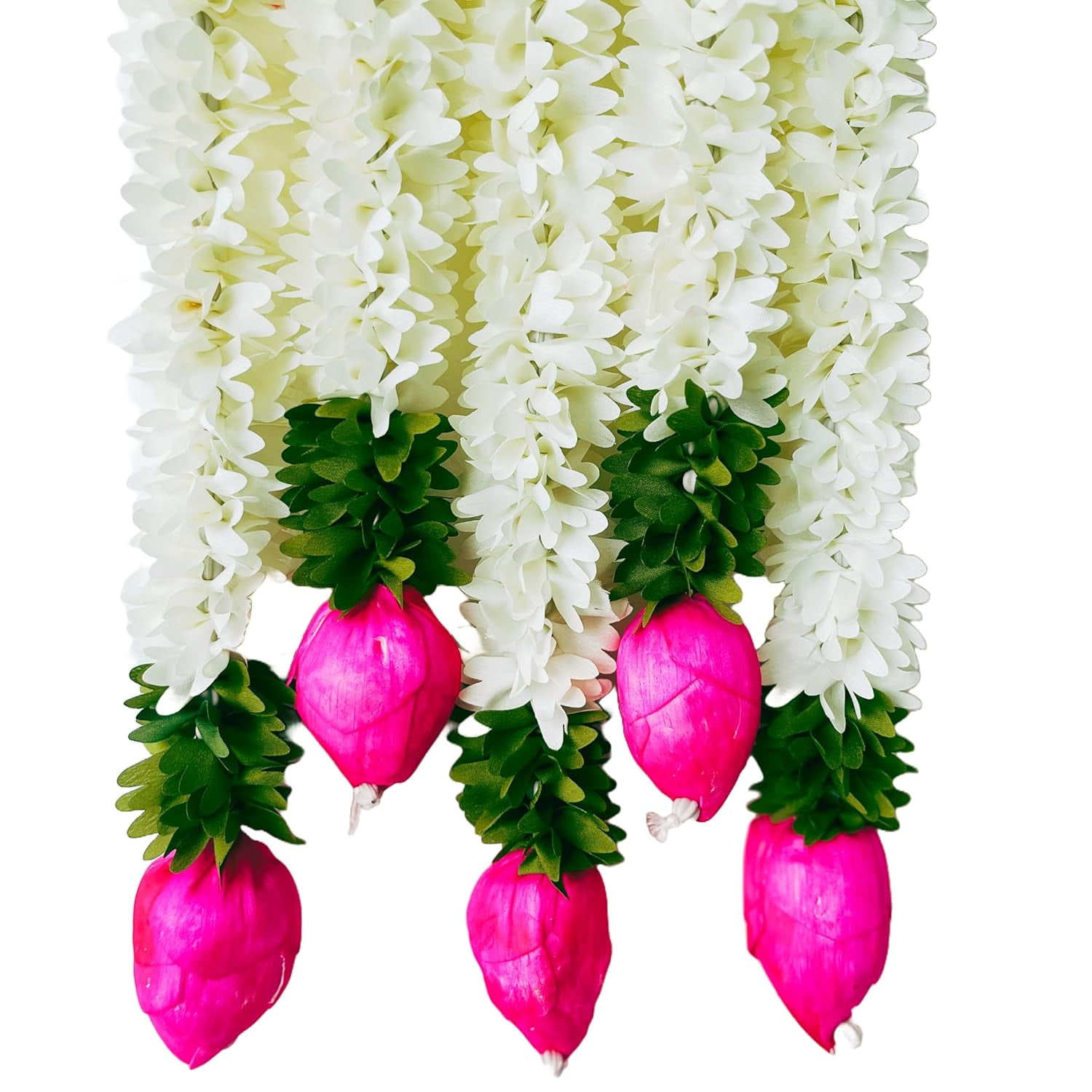 Garlands for Home Decoration Long Size 24 Inch Each Jasmine and Lotus ...