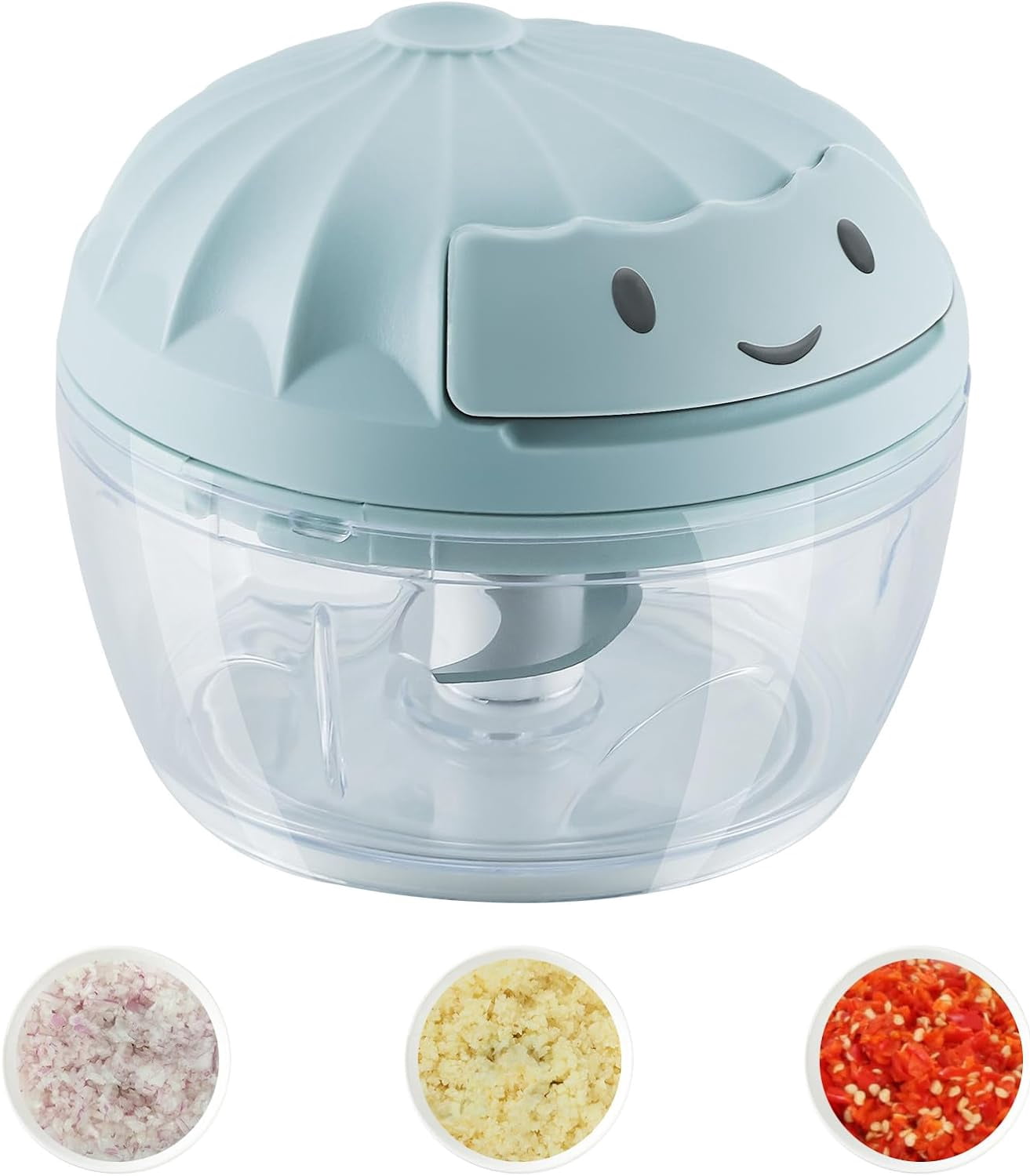 Garlic Chopper Mini Manual Hand Food Chopper for Kitchen Onion Dicer ...