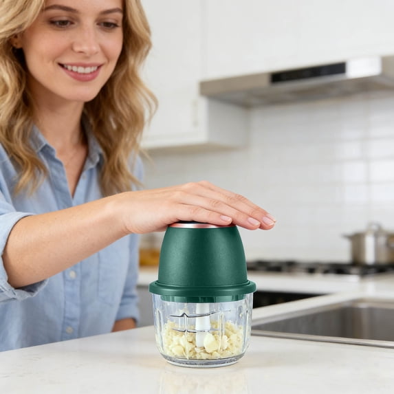 Garlic Chopper Vegetable Food Chopper Food Processor Portable ...