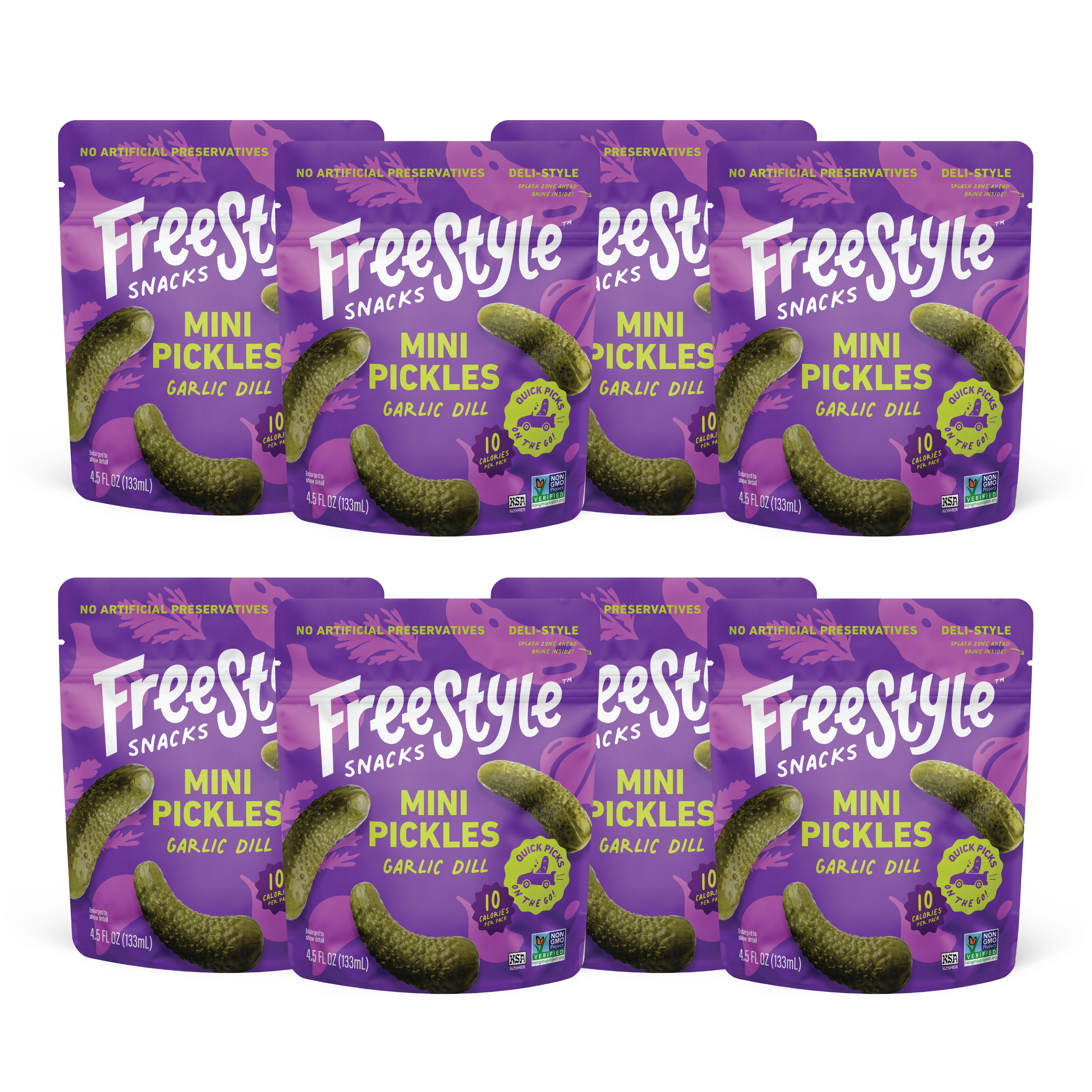 Garlic Dill Mini Pickles - 8 pack - Walmart.com