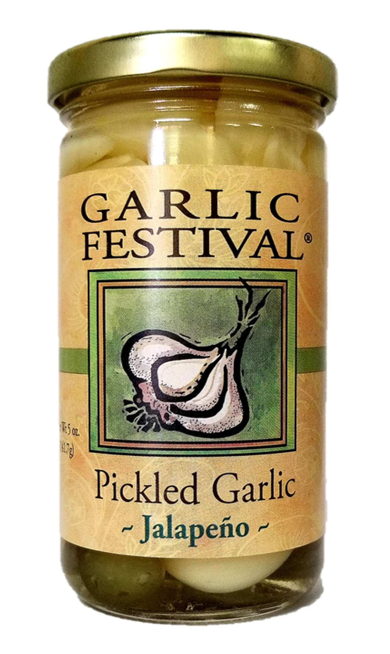 Garlic Festival Foods Jalapeno Pickled Garlic KKS1 Cloves in a Jar ...