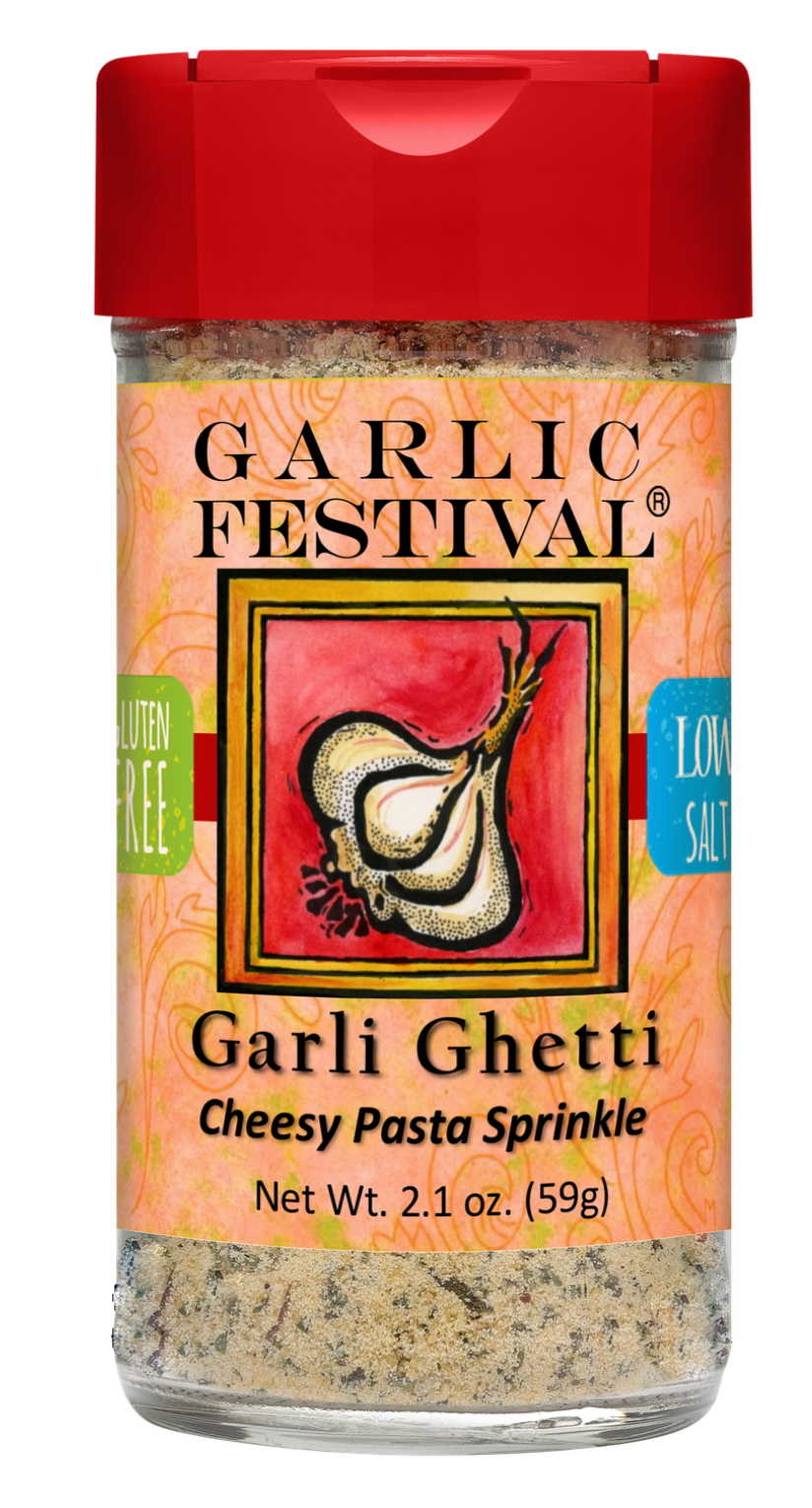 Garlic Festival Garli Ghetti Cheesy Pasta Garlic Sprinkle Net Wt. 2.1 ...