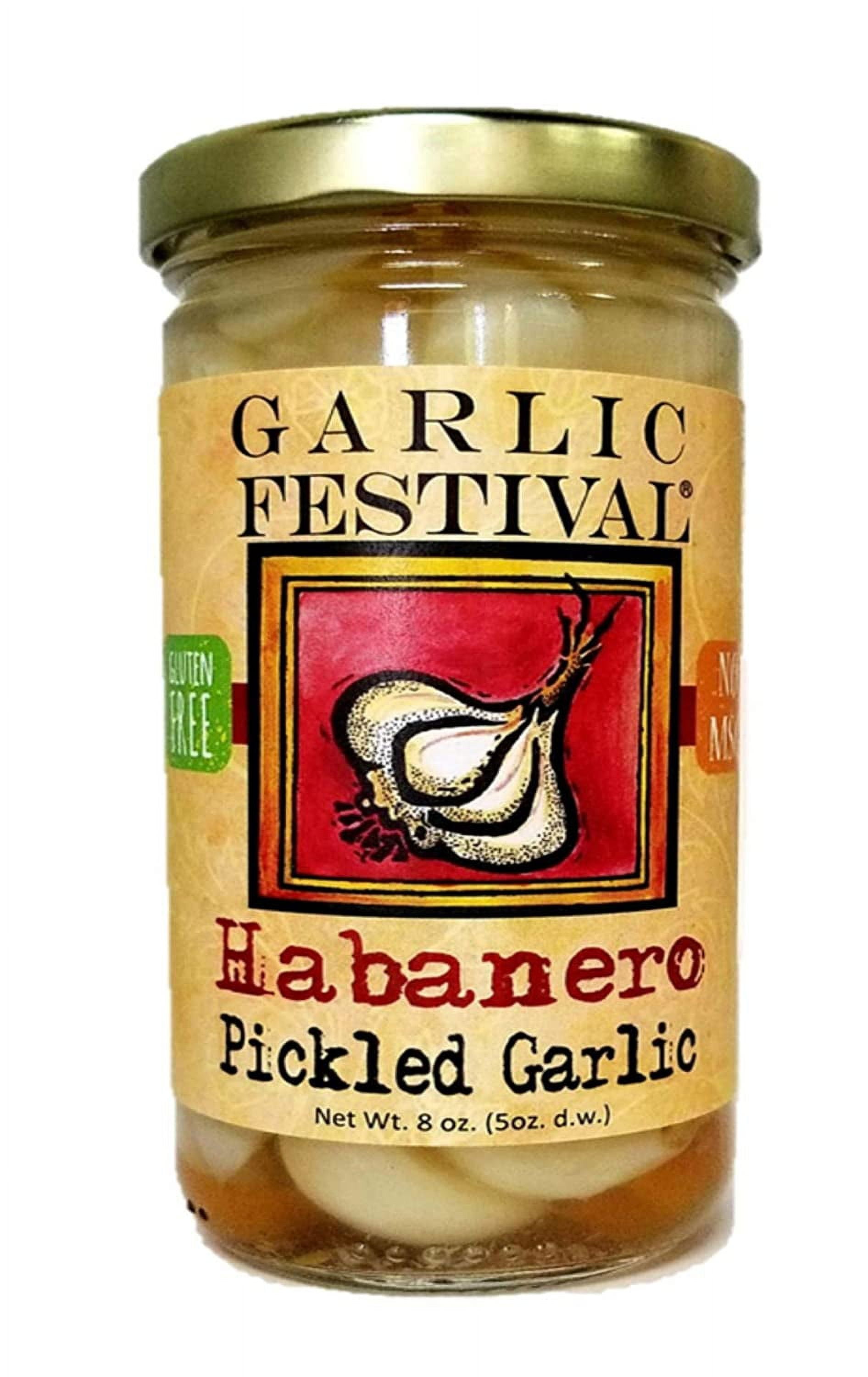 Garlic Festival Habanero Pickled Garlic Cloves in a Jar - Habanero ...