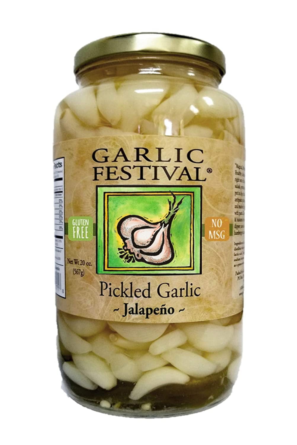 Garlic Festival Foods, Jalapeno Pickled Garlic Cloves, Fresh California ...