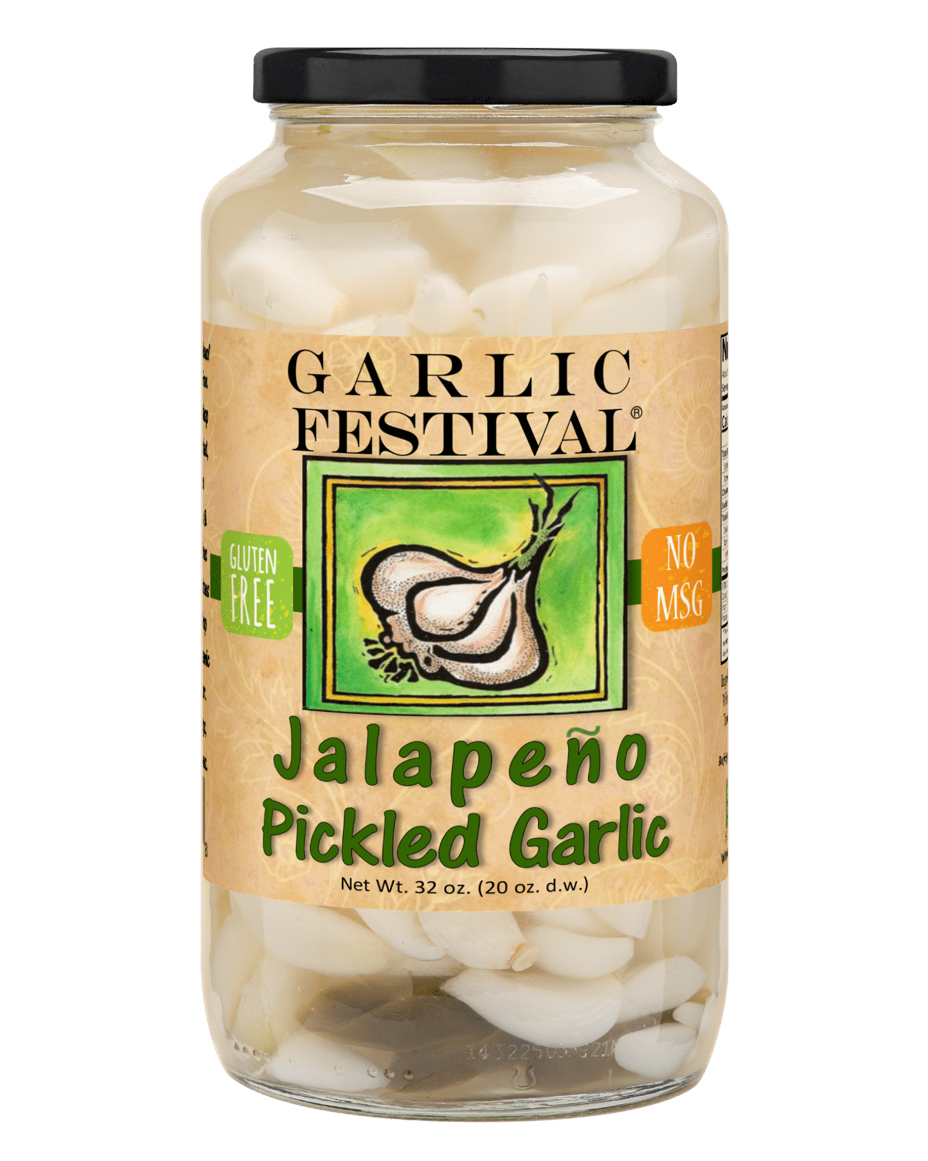 Garlic Festival Foods, Jalapeno Pickled Garlic Cloves, Fresh California ...
