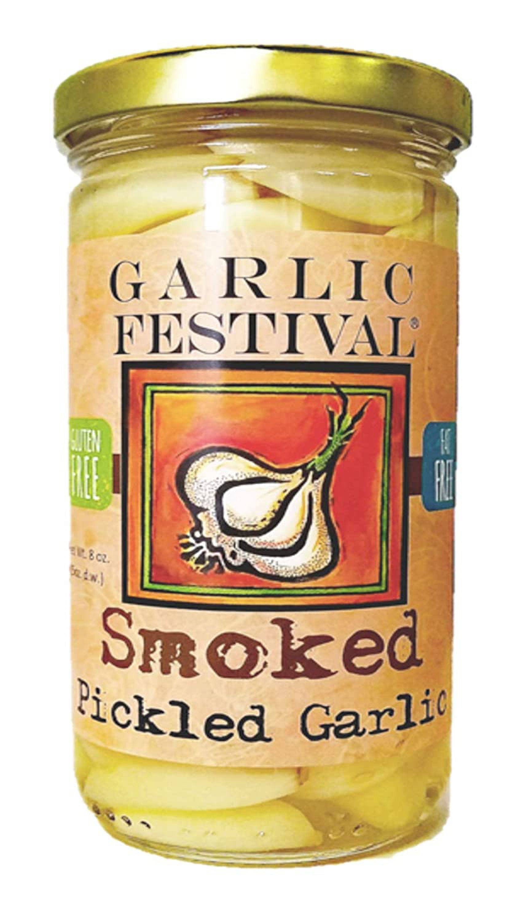 Garlic Festival Smoked Pickled Garlic Cloves in a Jar - Smoked Pickled ...