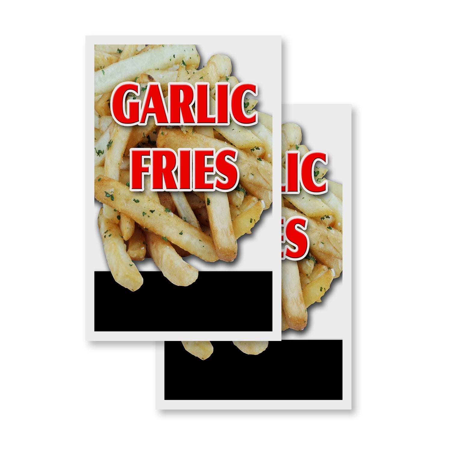 Garlic Fries (2-PACK) 24" x 36" Vinyl Decals | Sign Insert Peel & Stick ...