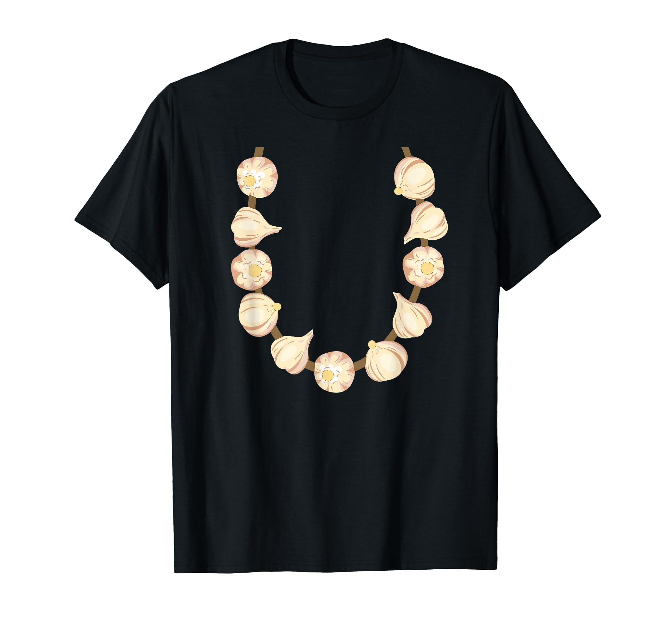 Garlic Garland Halloween Costume for Vampire Hunter Gift Black T-Shirt ...