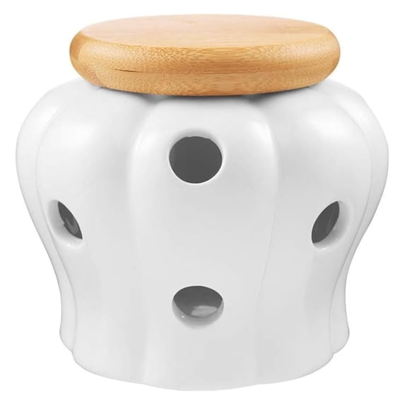 Garlic Keeper，Garlic Keeper for Counter， White Ventilated Garlic ...